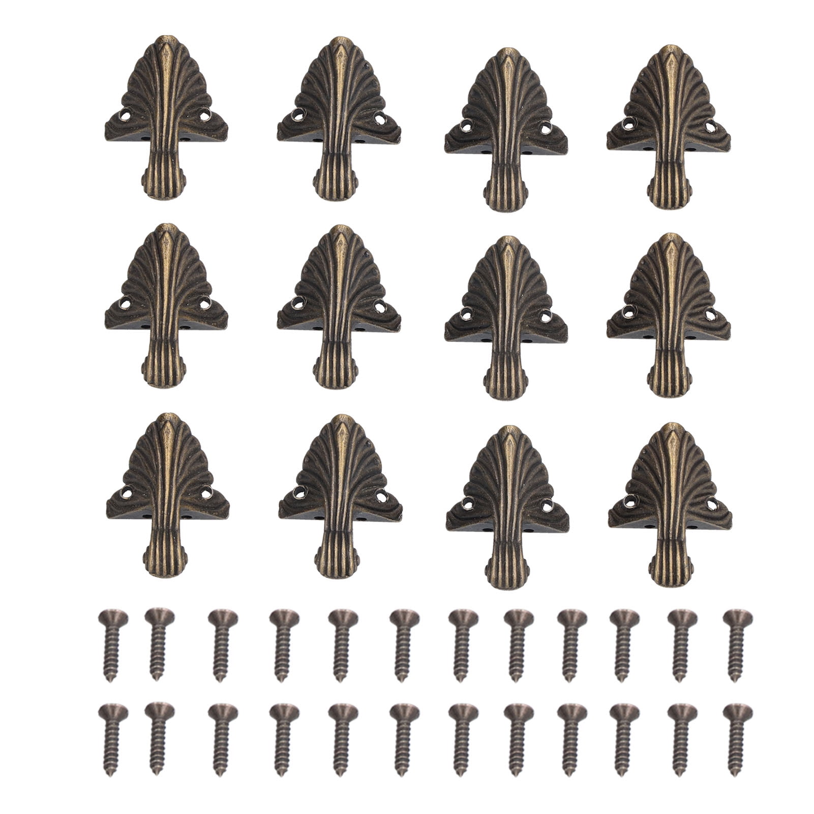 Ymiko 12pcs Box Legs Elegant Style Alloy Wooden Boxes Feet Cover With ...