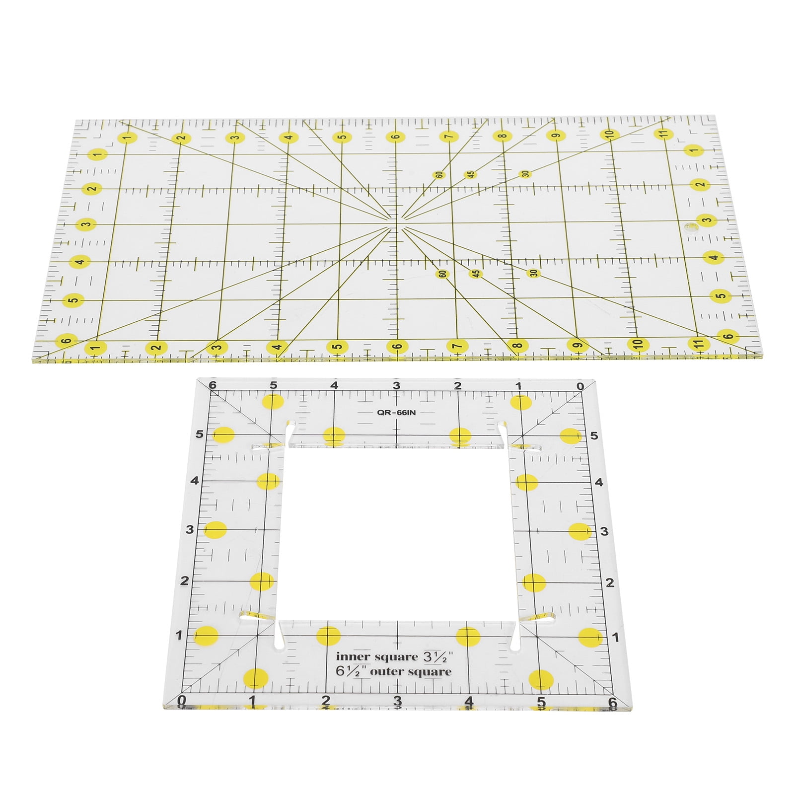 Ymiko Creative Grid Quilting Ruler, Acrylic Craft Cloth Measure Tools ...