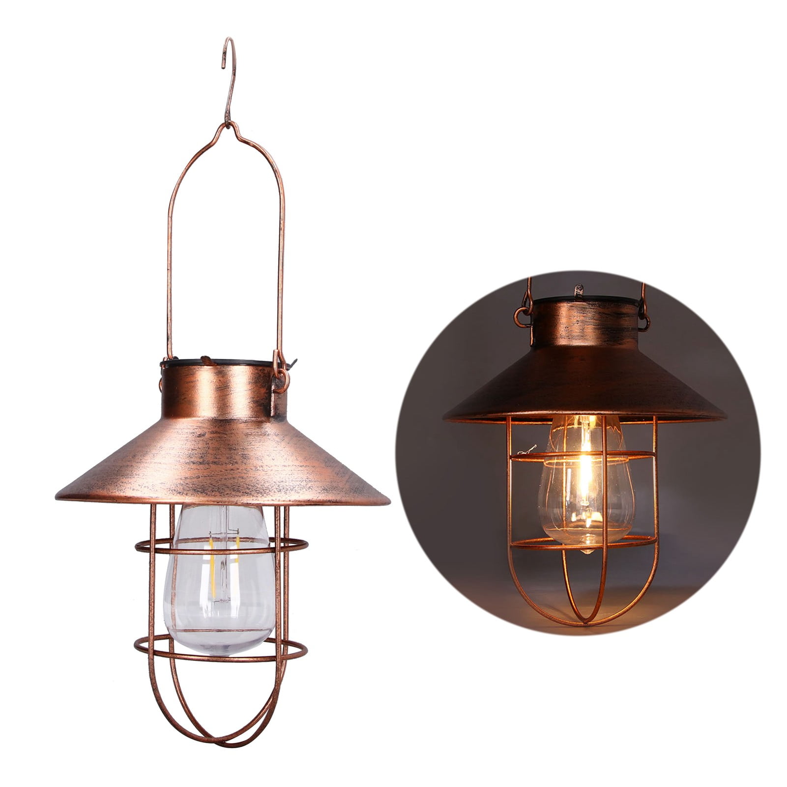 Ymiko Solar Hanging Light,Solar Hanging Light Decorative Iron Frame LED ...