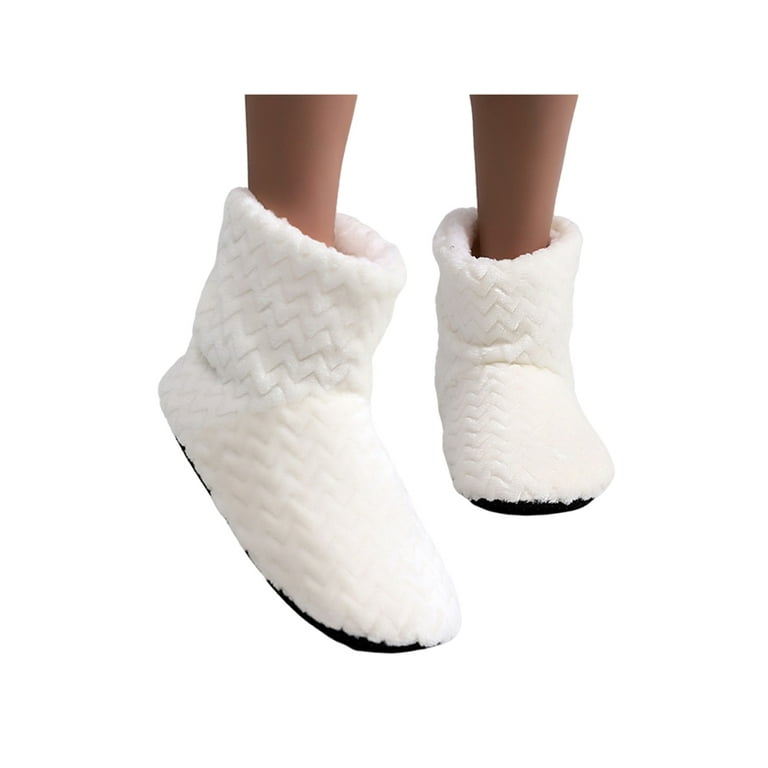 Fuzzy house slipper boots store