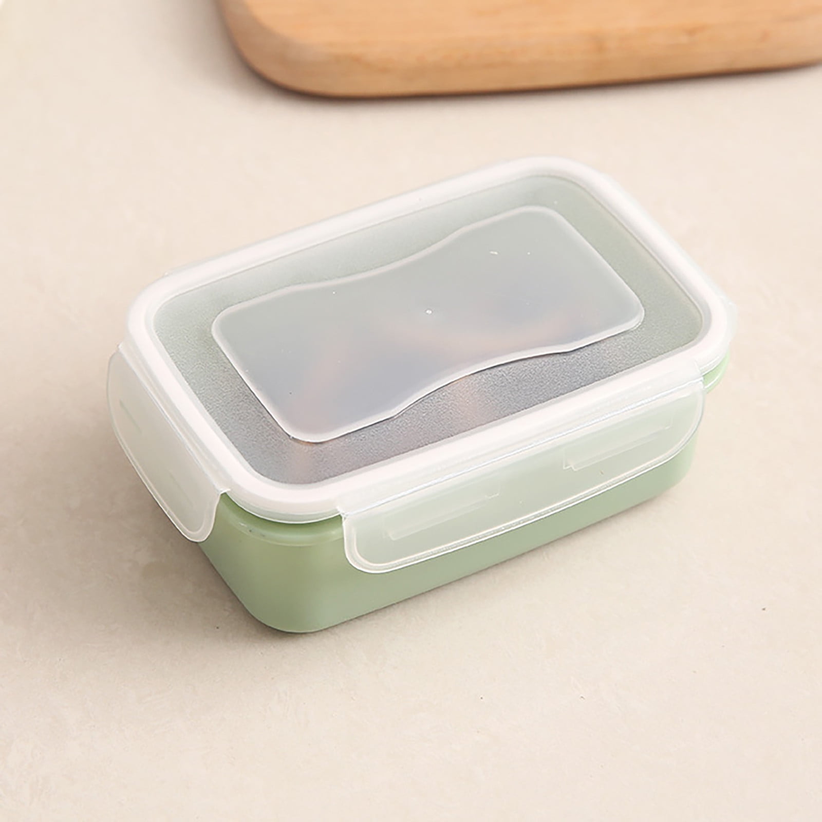Ymkly Rectangular Airtight Mini Food Storage Container Clear Lid Small ...