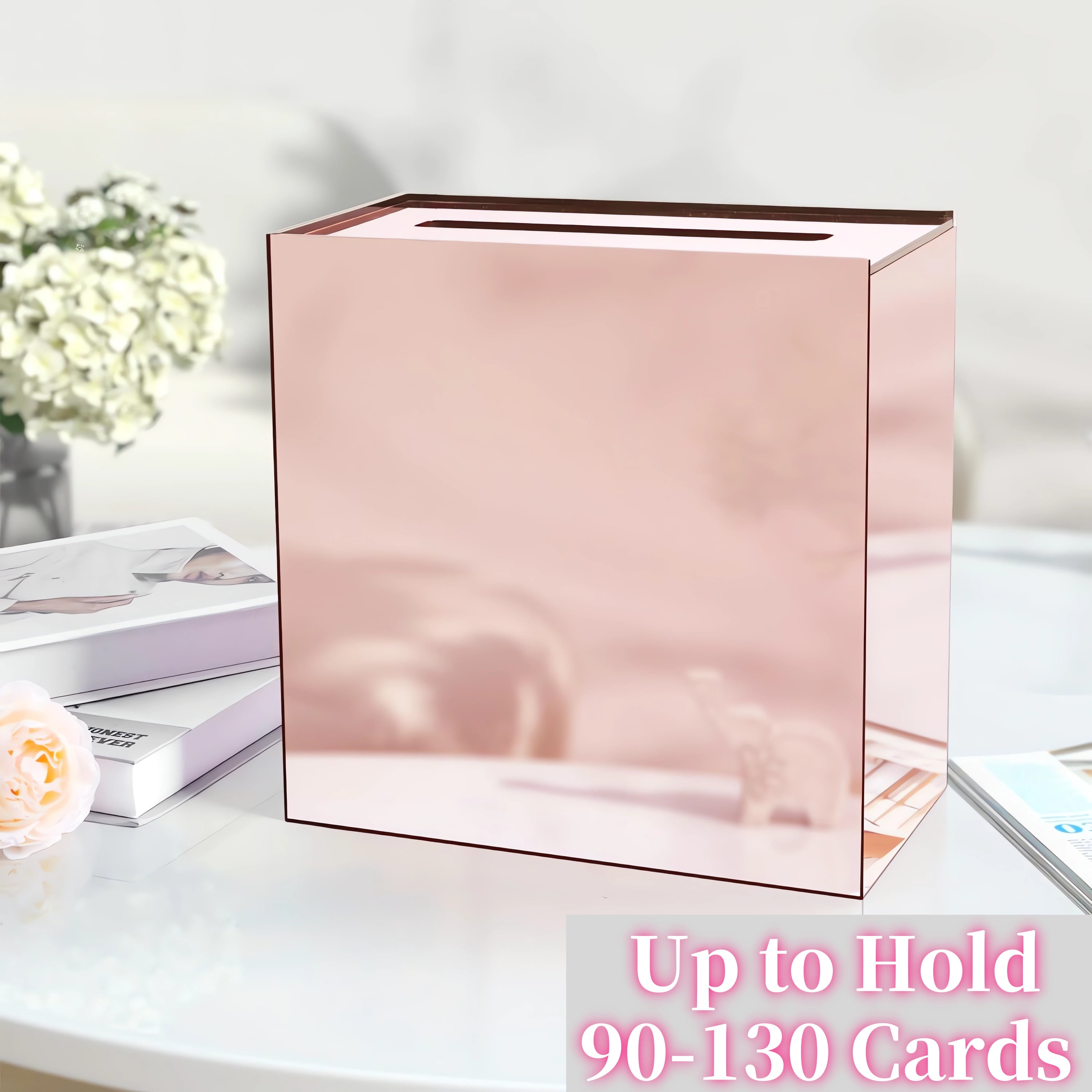 Ymokee 10 x 10 x 5 inch Acrylic Card Box, DIY Card Box for Decor ...