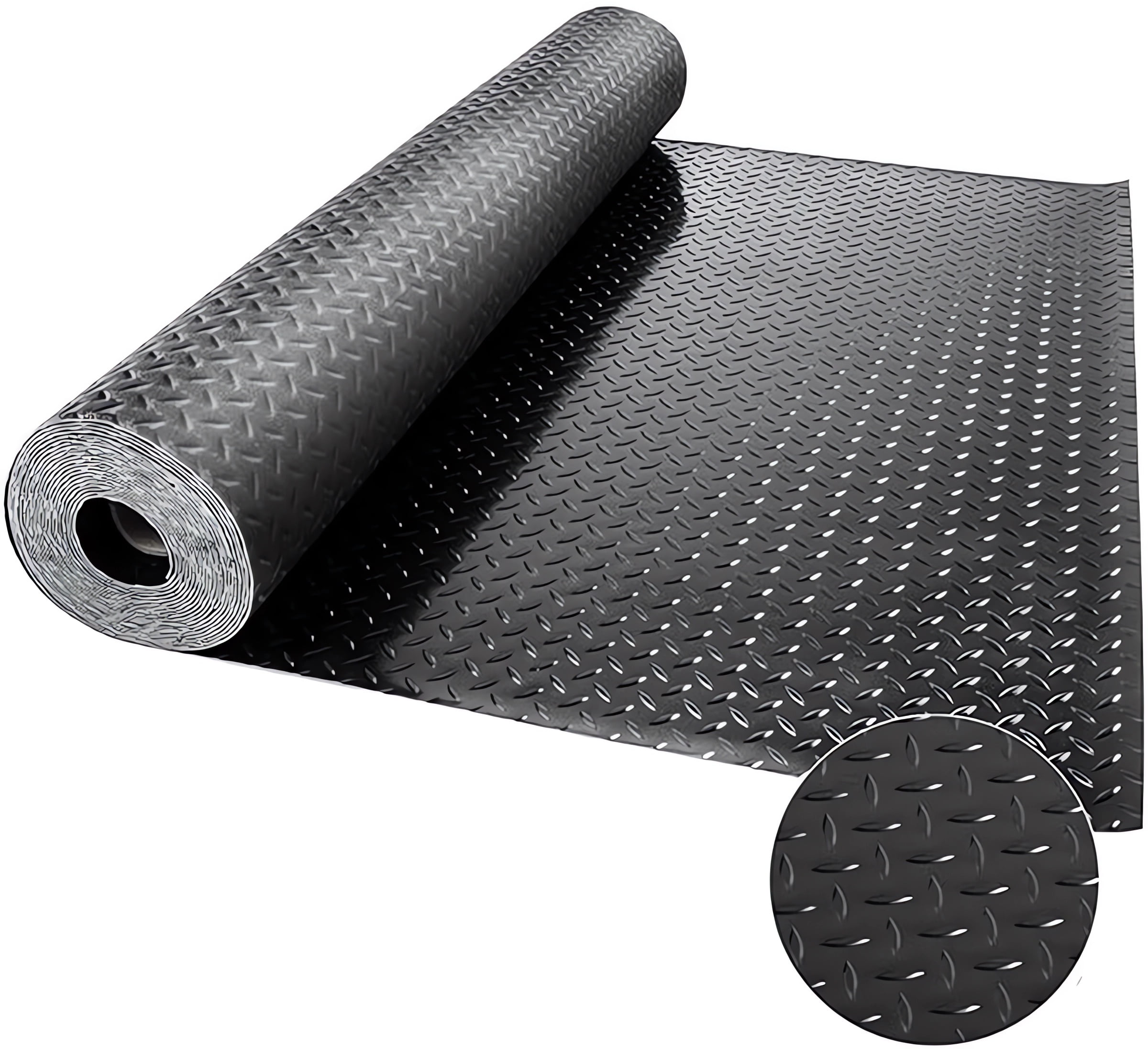 Heavy Duty Garage Floor Mat Rolls Diamond Plate Thickened PVC Non-Slip ...