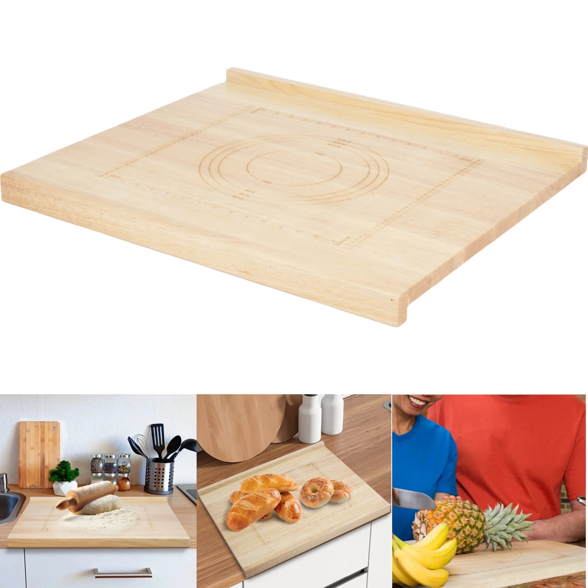 Ymokee Kneading Board, 24 in x 20 in Wood Pastry Board for Kitchen ...