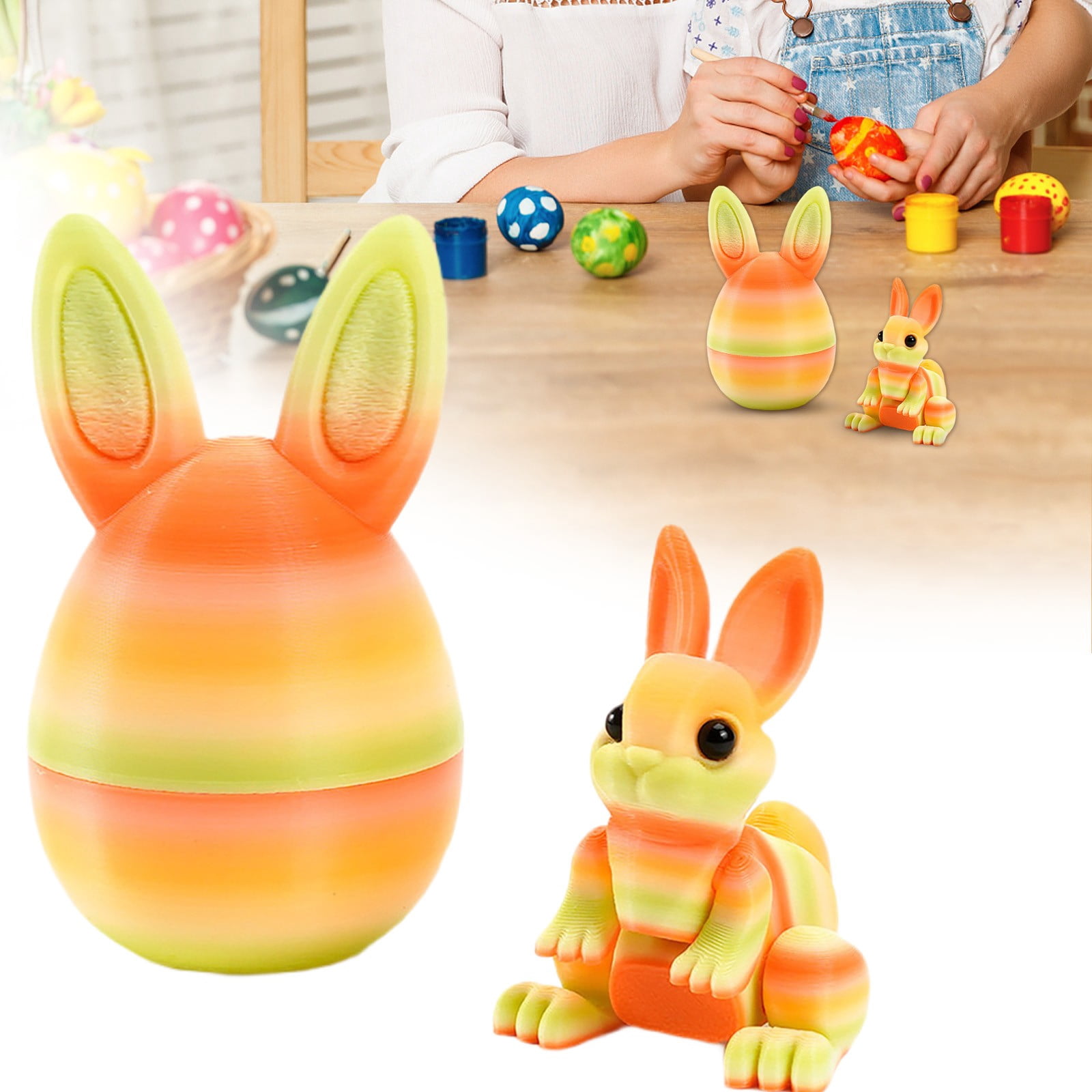 Ympkerial 3D Printed Flexible Articulated Easter Rabbit Egg Surprise ...