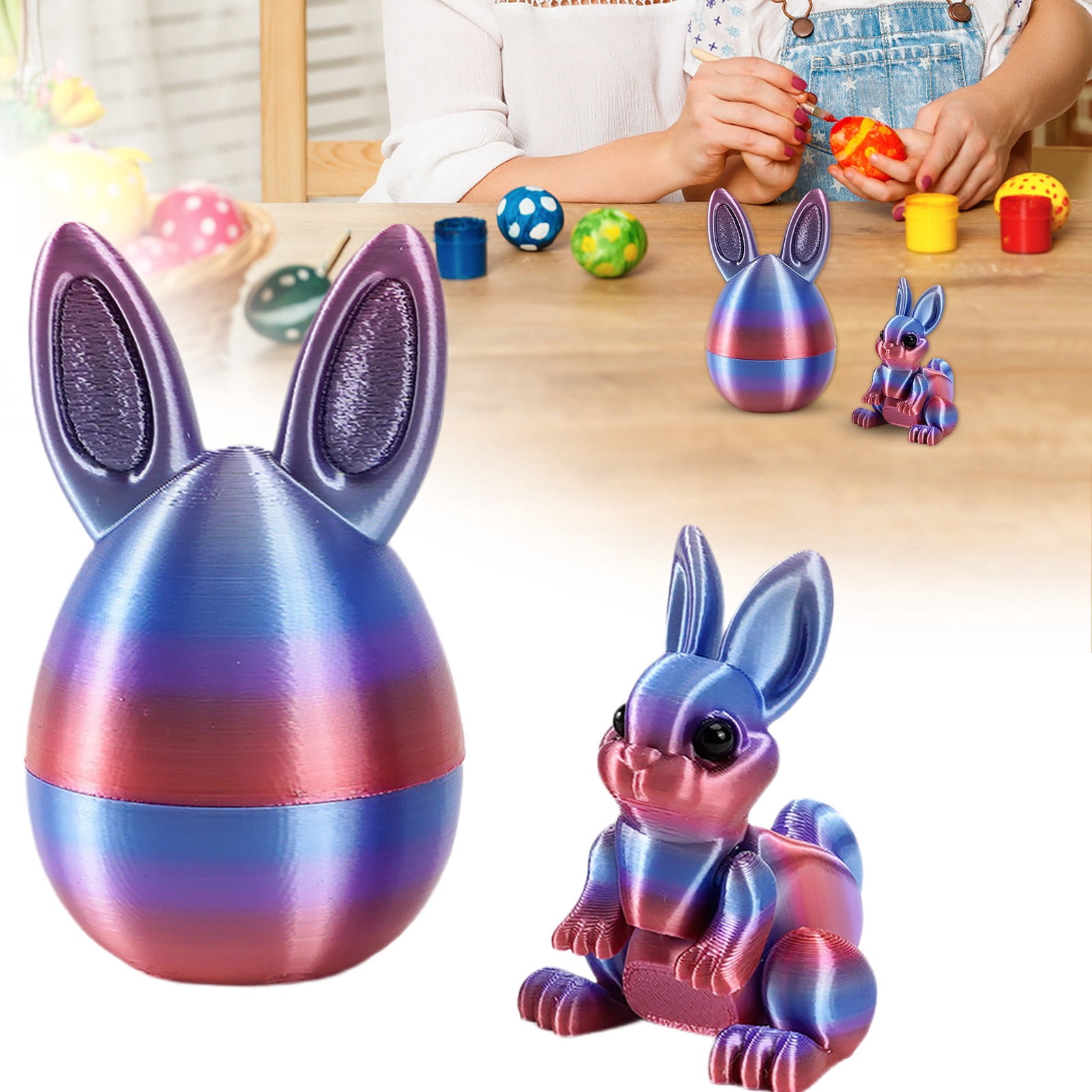 Ympkerial Flexible Poseable Rabbit Inside 3D Printed Articulated Easter ...