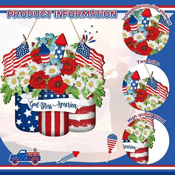 Ympuoqn 4th of July Decorations on Clearance!American Flag Independence ...