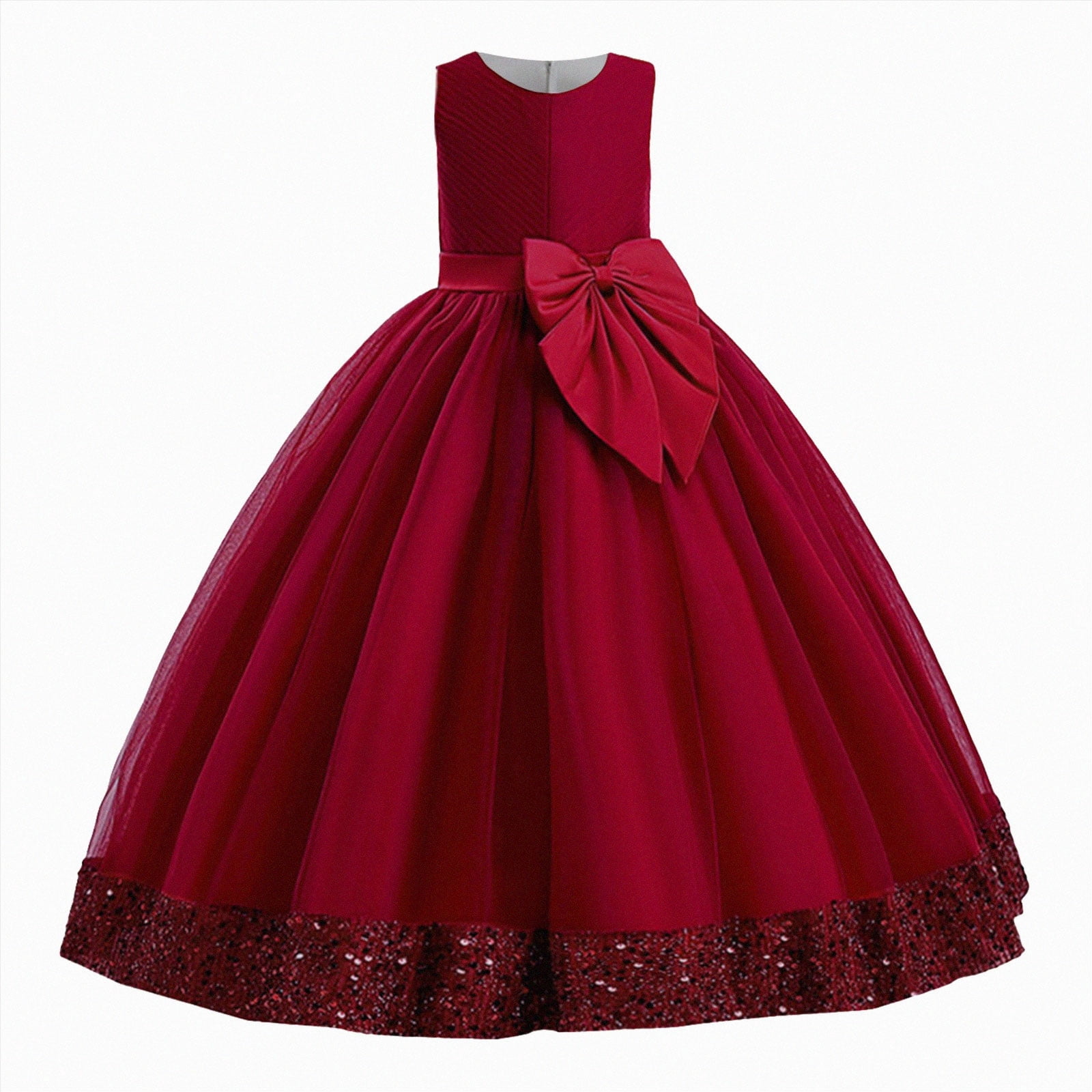 Ymyiu Fancy Girls Dresses Girls Sequin Dress Sleeveless Prom Party ...