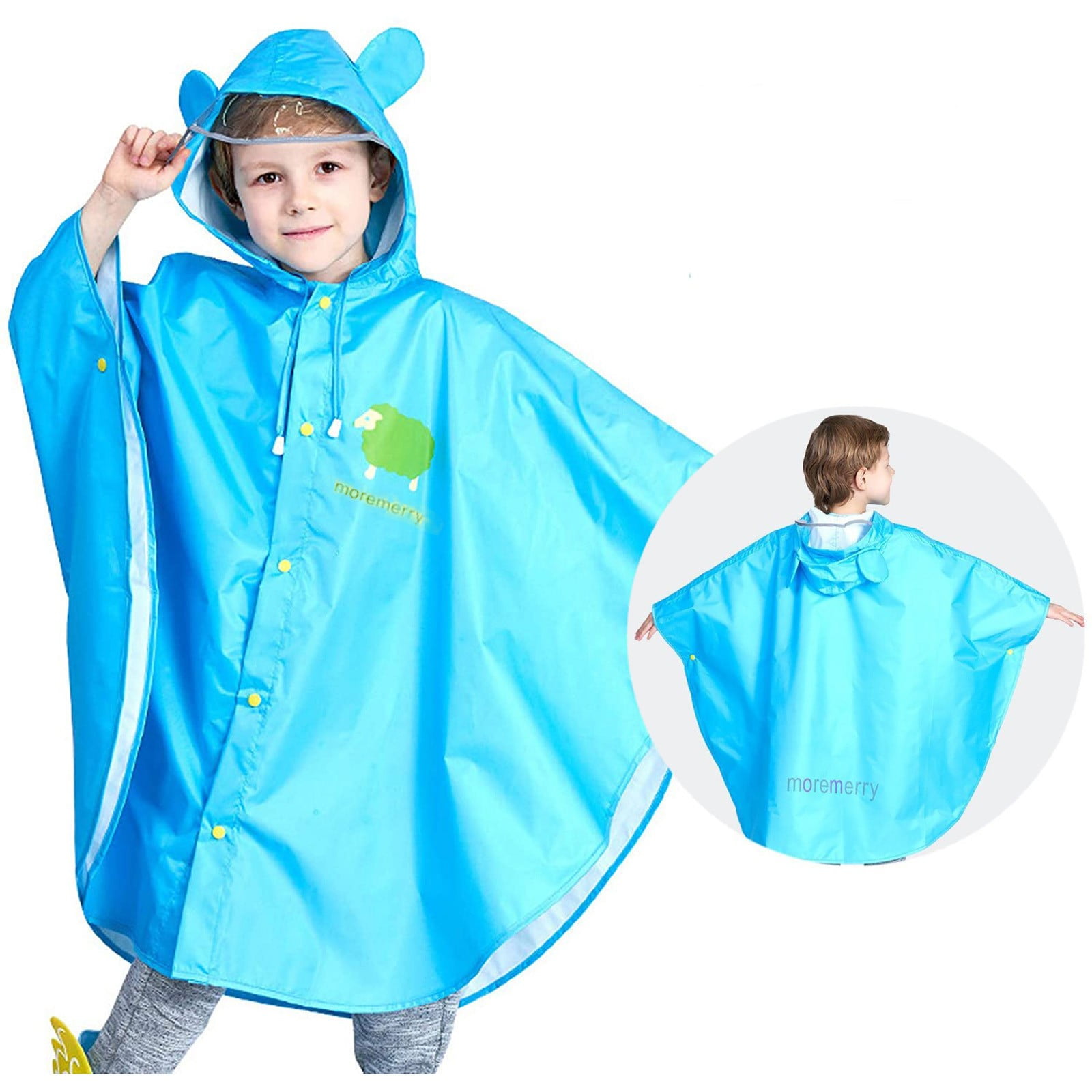 Ymyiu Rain Ponchos Kids Raincoats For Girls Waterproof Rain Jacket Cartoon Dinosaur Children ...