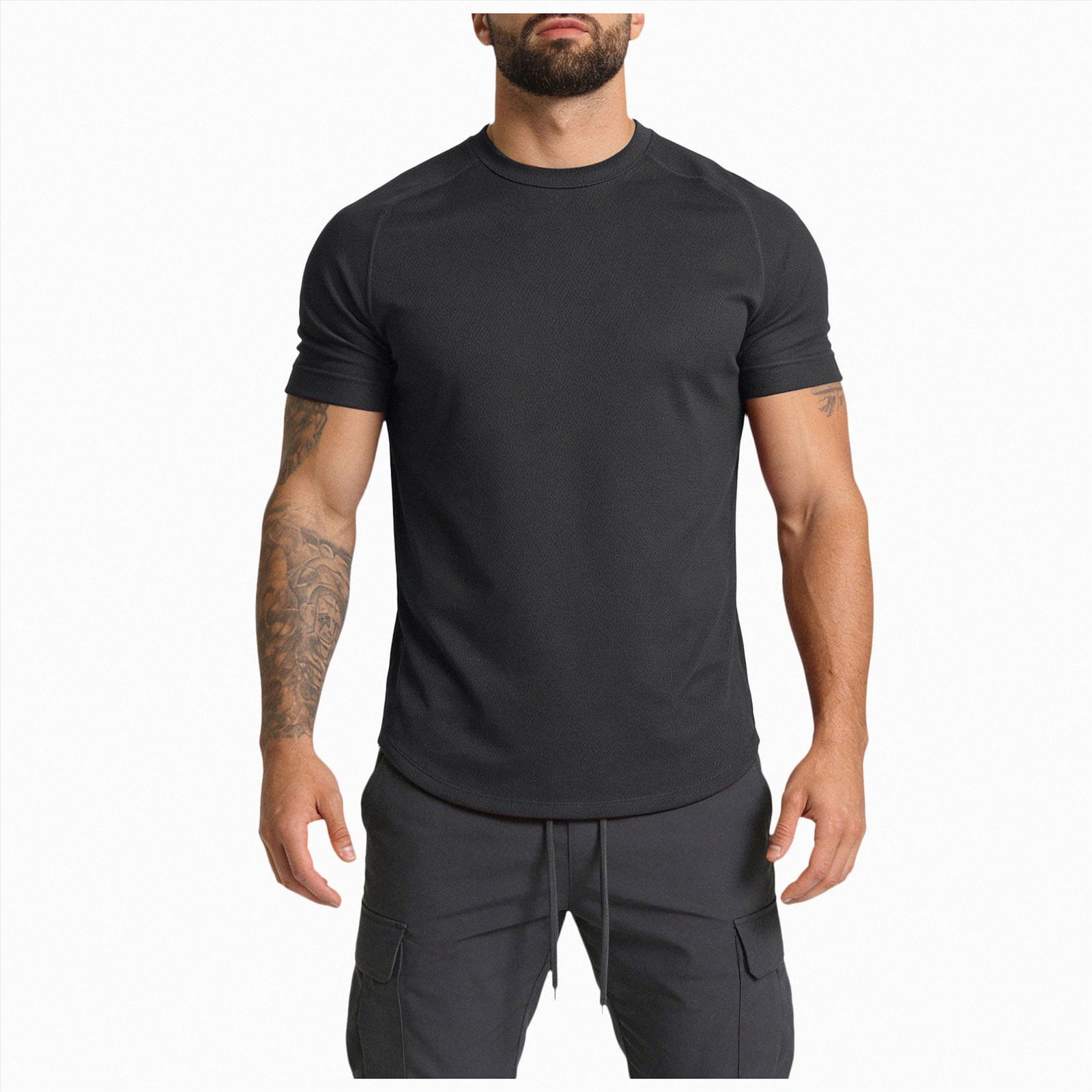 Ymyiu T Shirts for Men Workout Shirts for Men-Quick Dry Gym Moisture ...