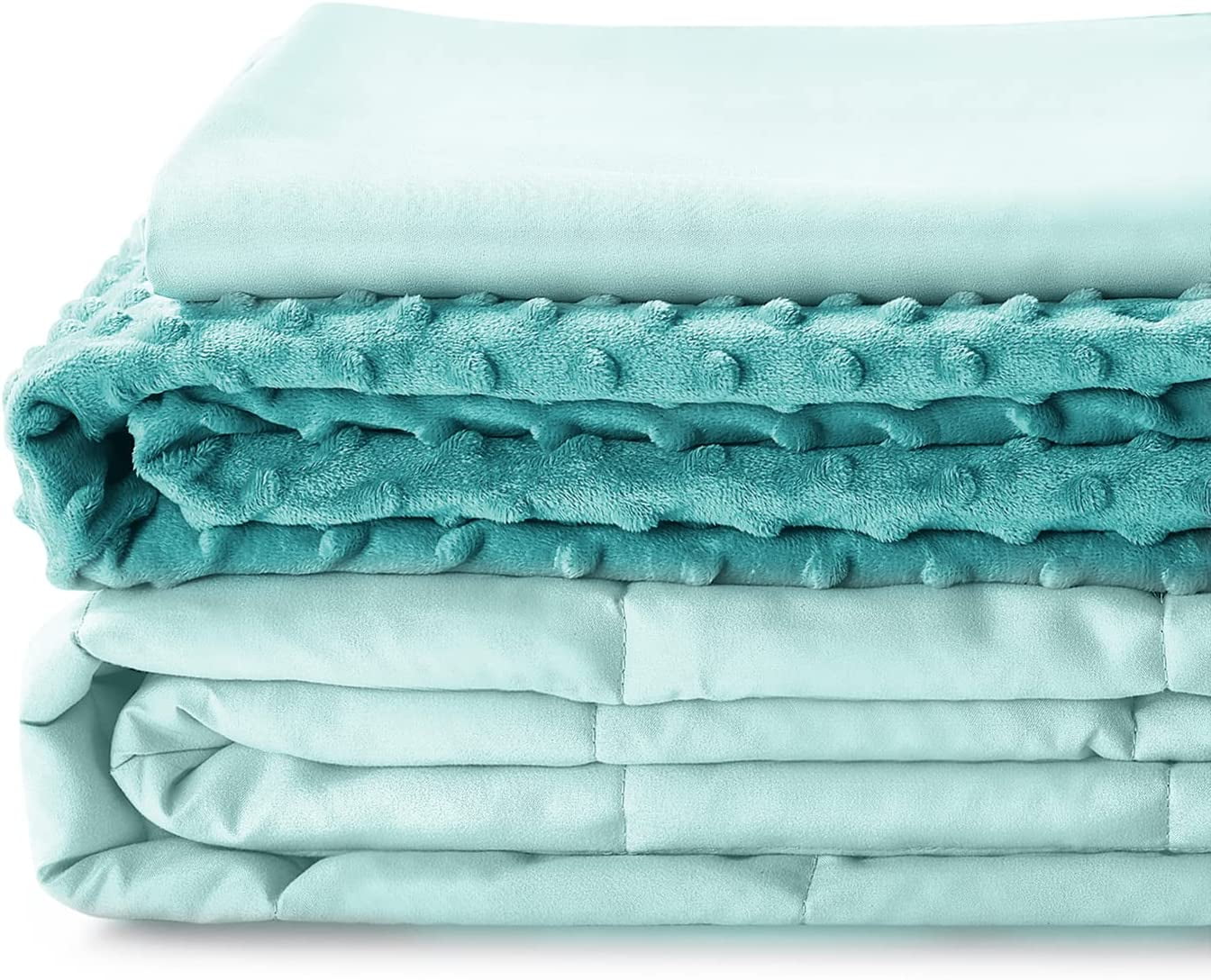 YnM Weighted Blanket and Duvet Covers — Hot and Cold Duvet Cover Set (3 ...