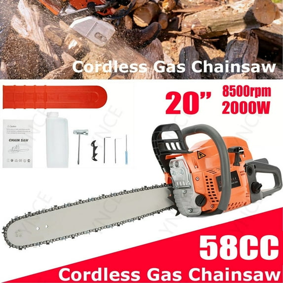 Ynce 20 Inch Gas Chainsaw, 58cc 2.7 HP Gas Power Chain Saw with ...