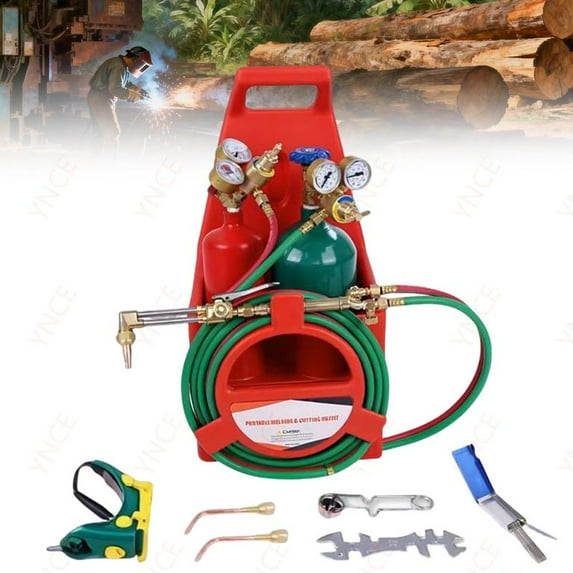 Ynce Oxy Acetylene Torch Kit, Gas Welding Cutting Tool with Long Pipe ...