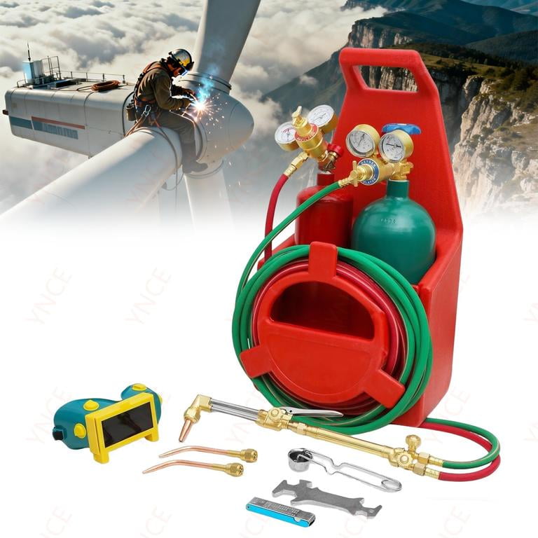 Ynce Oxy Acetylene Torch Kit, Oxy Acetylene Torch Set with Gauge Oxygen ...