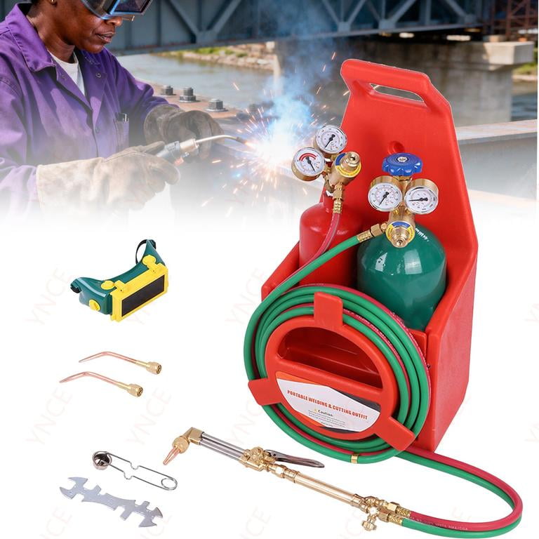 Ynce Oxy Acetylene Torch Kit, Torch Set with Cutting Torches, Oxygen ...