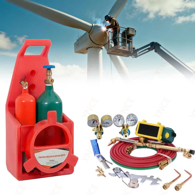 Ynce Oxygen Acetylene Torch Kit, Portable Welding Brazing Cutting Torch ...