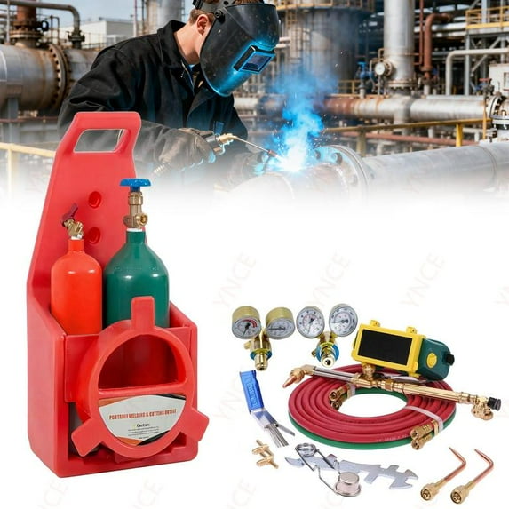 Ynce Oxygen Cylinder Welding Torch Kit,Oxyacetylene Torches Long Pipe ...