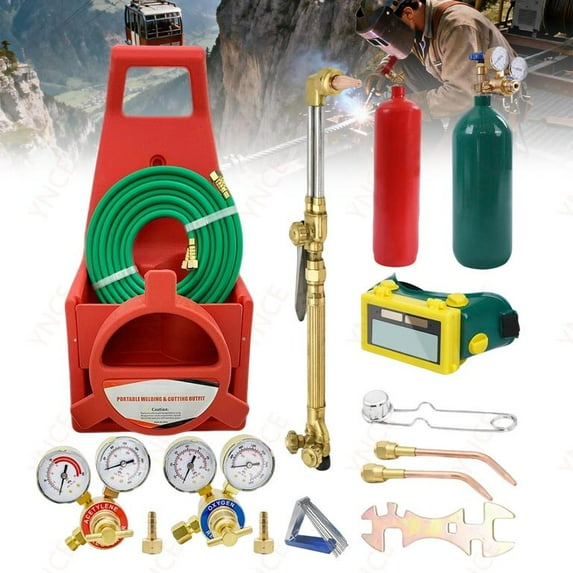 Ynce Oxygen Cylinder Welding Torch Kit,Oxyacetylene Torches Long Pipe ...