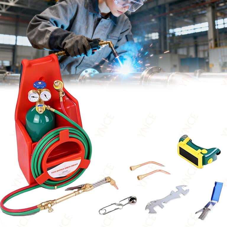Ynce portable Oxygen Acetylene Torch Kit with Tak, Gas Welding Cutting ...