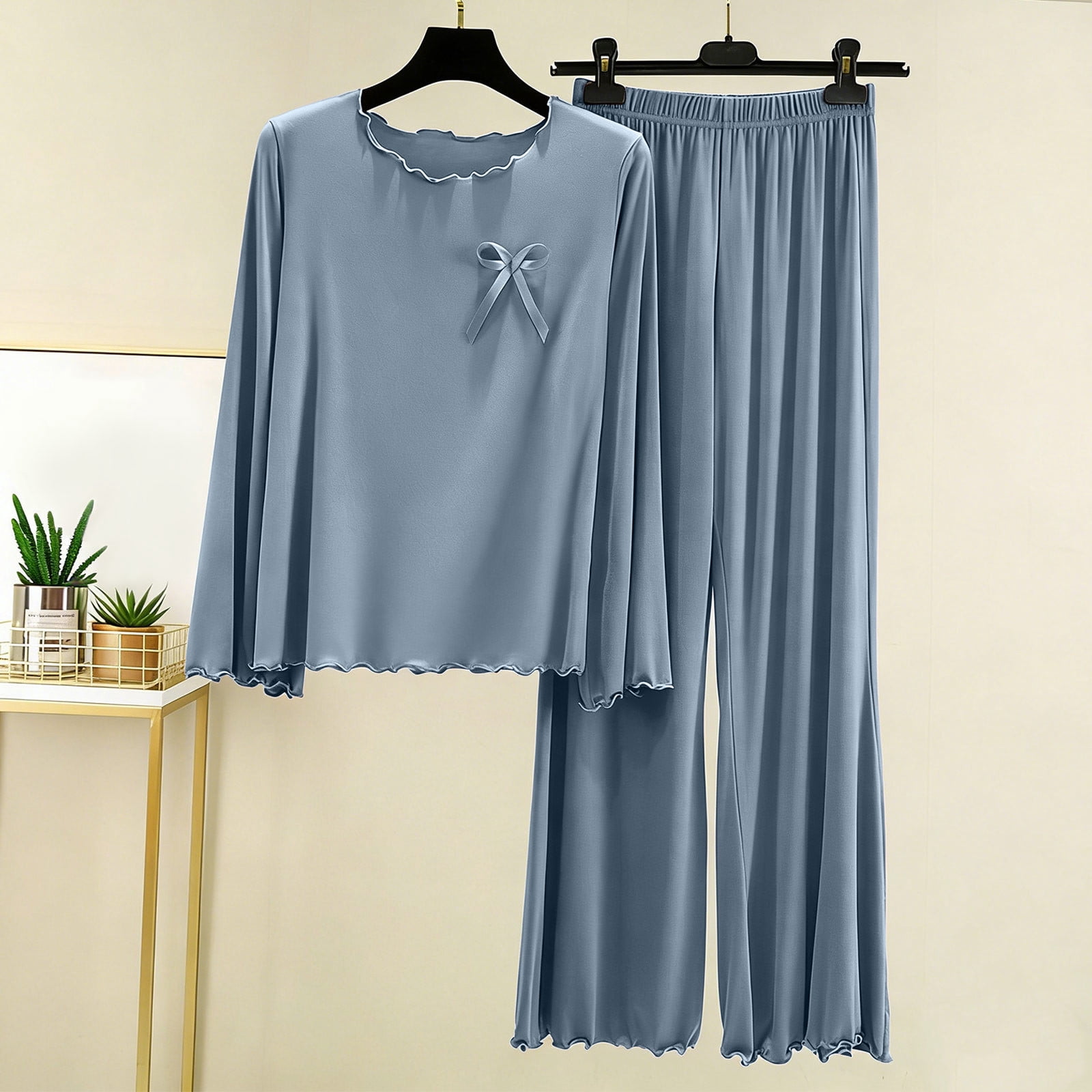 Ynynlocho Two Piece Sets for Women 2026 Summer Fashion Ruffle Trim ...