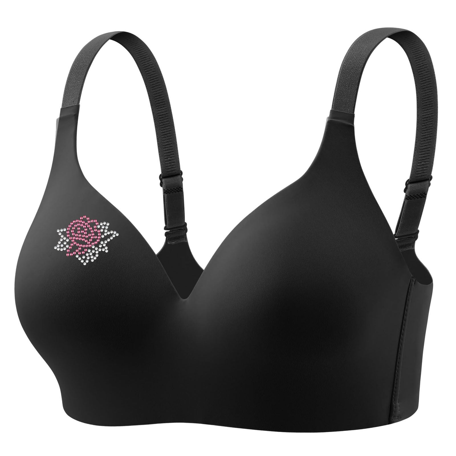 Ynynloco Deep V Bras for Woman Wireless Seamless Support Bralette Ultra-Comfort Sleep T-Shirt ...