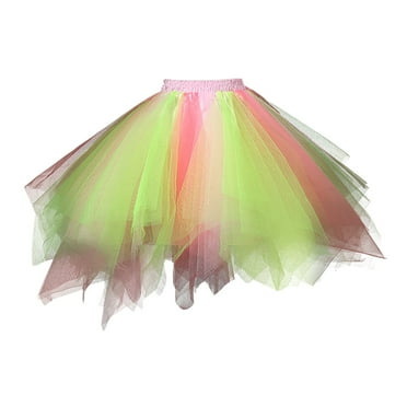 Zpanxa 3 Layers Tutu Skirt Women's Teen Adult Classic Elastic Skirt 5 ...