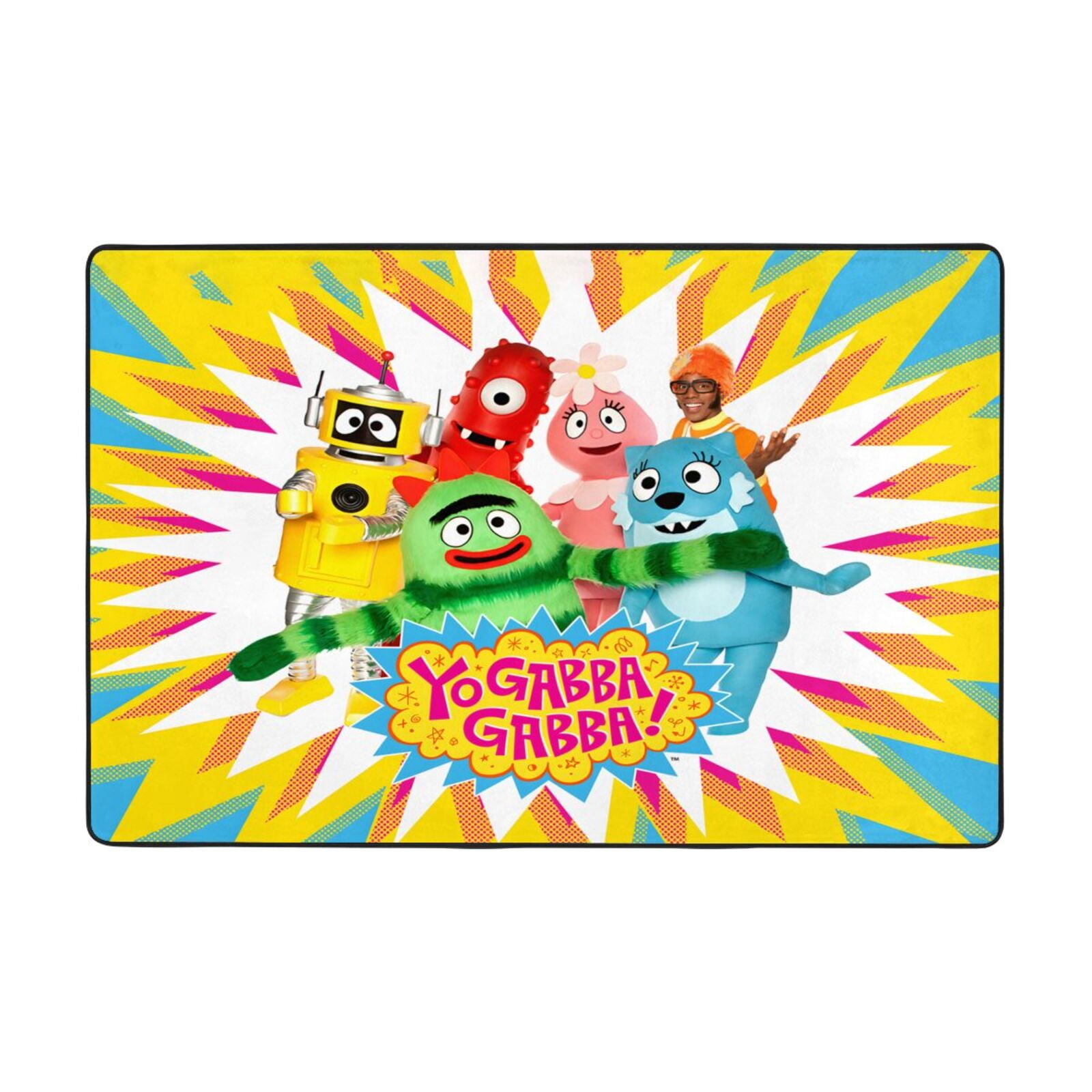 Yo Gabba Gabba Area Rugs Kid Bedroom Soft Mat Carpet Non-Slip Washable ...