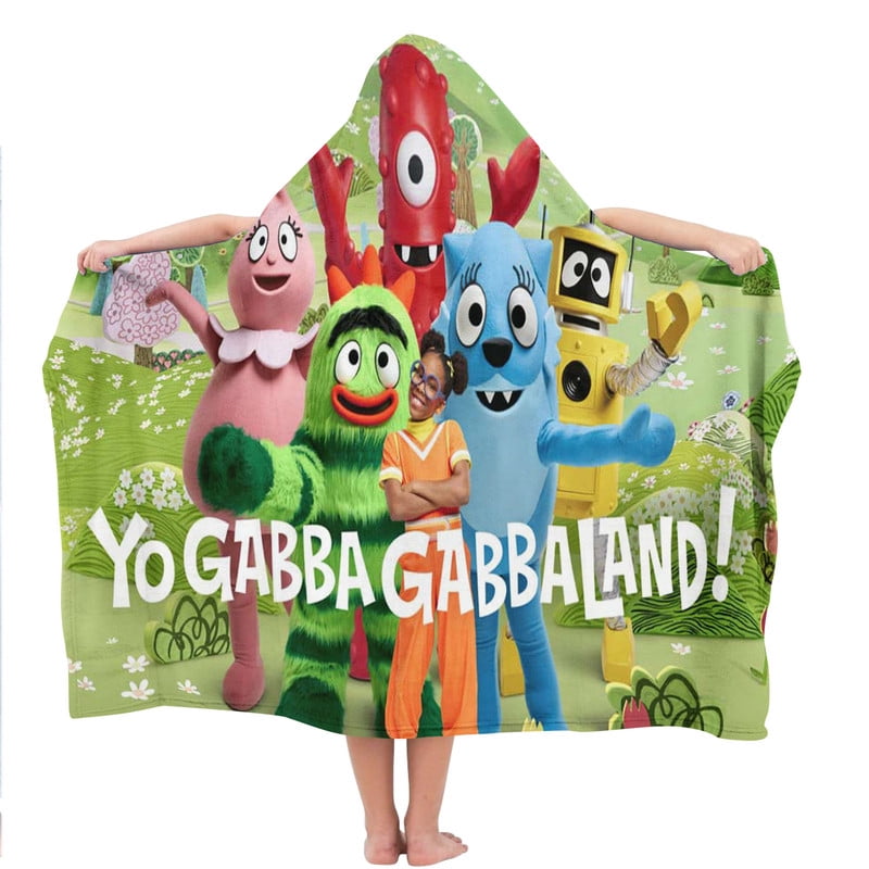Yo Gabba Gabba Hooded Kids Beach Towels Toddler Microfiber Bath Wrap ...
