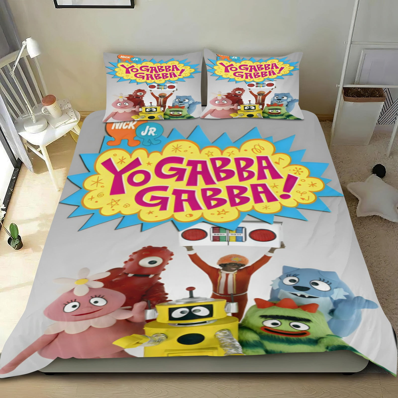 Yo Gabba Gabba Themed Bed Sheet Set Three Piece Set 36x75 In ches ...