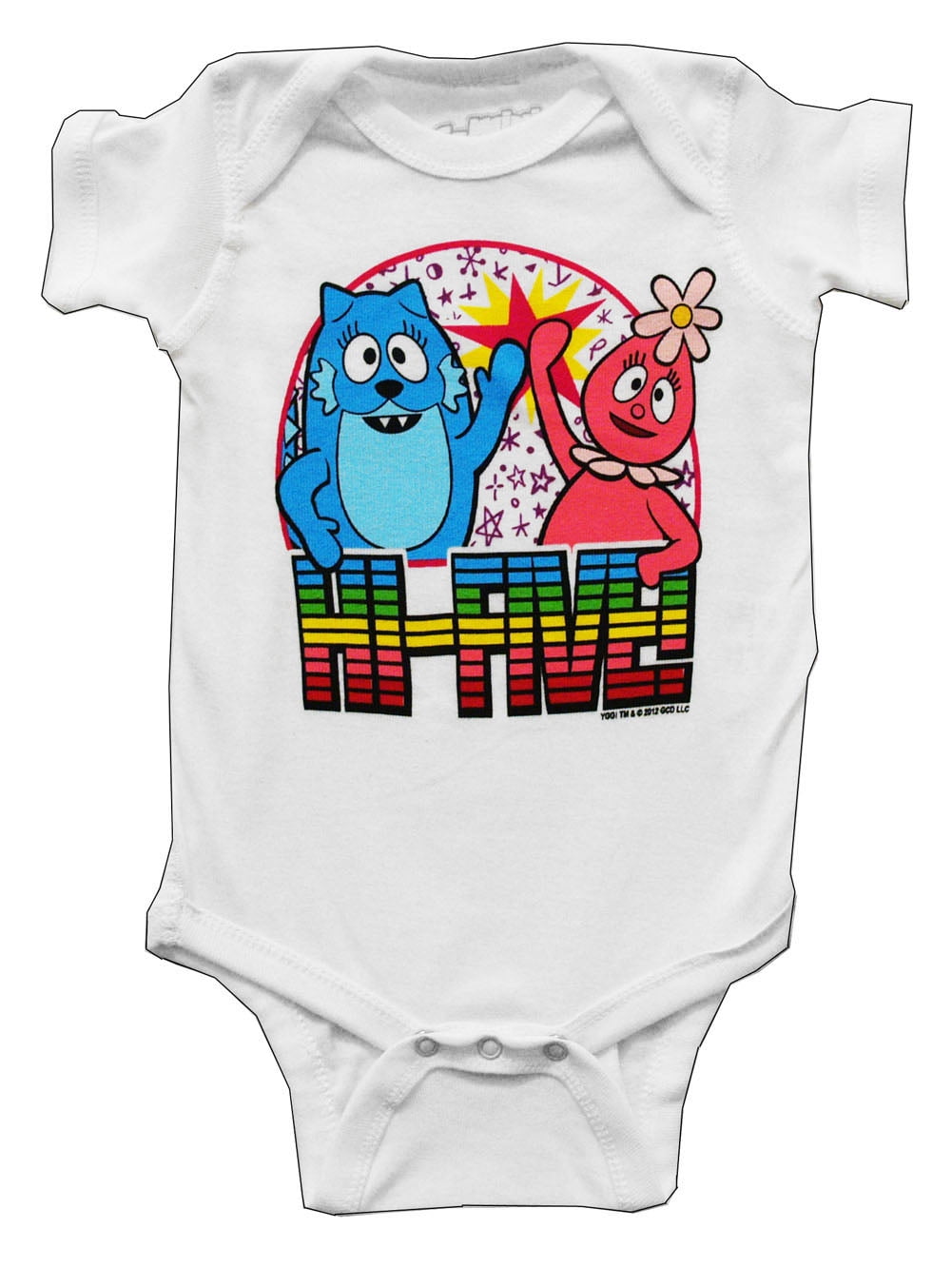 Yo Gabba Gabba Toodle And Foofa Hi Five Mini Fine Cartoon Baby Snapsuit ...