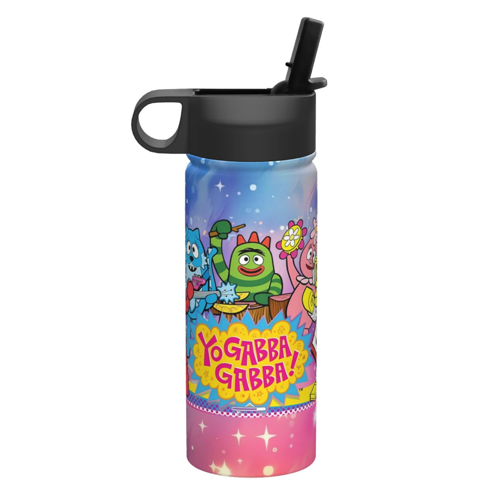 Yo Gabba Gabbaland Kids Insulated Water Bottle With Straw - 18 Oz ...