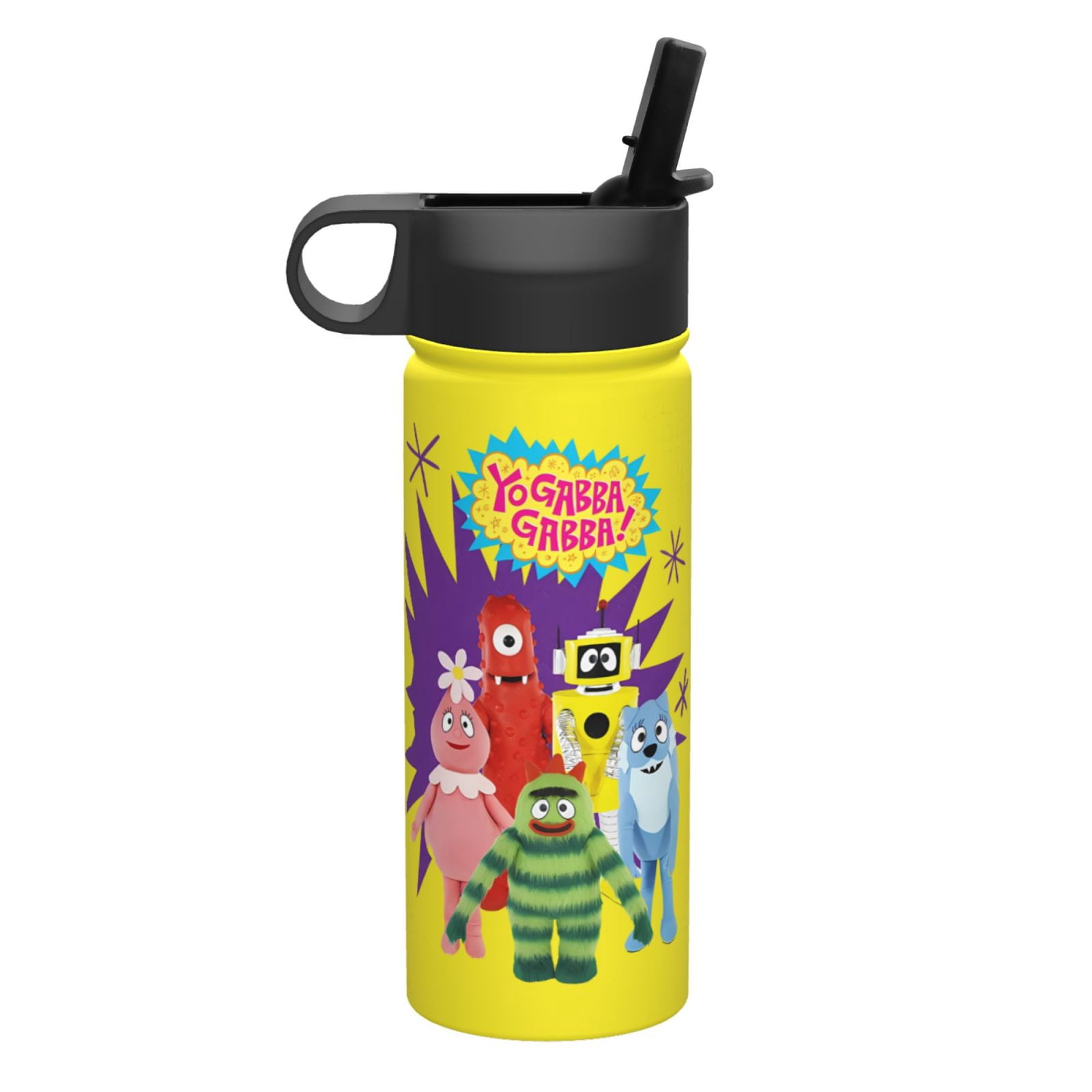 Yo Gabba Gabbaland Kids Insulated Water Bottle With Straw - 18 Oz ...