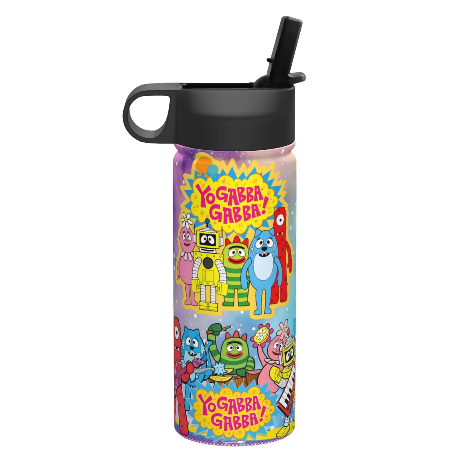Yo Gabba Gabbaland Kids Insulated Water Bottle With Straw - 18 Oz ...