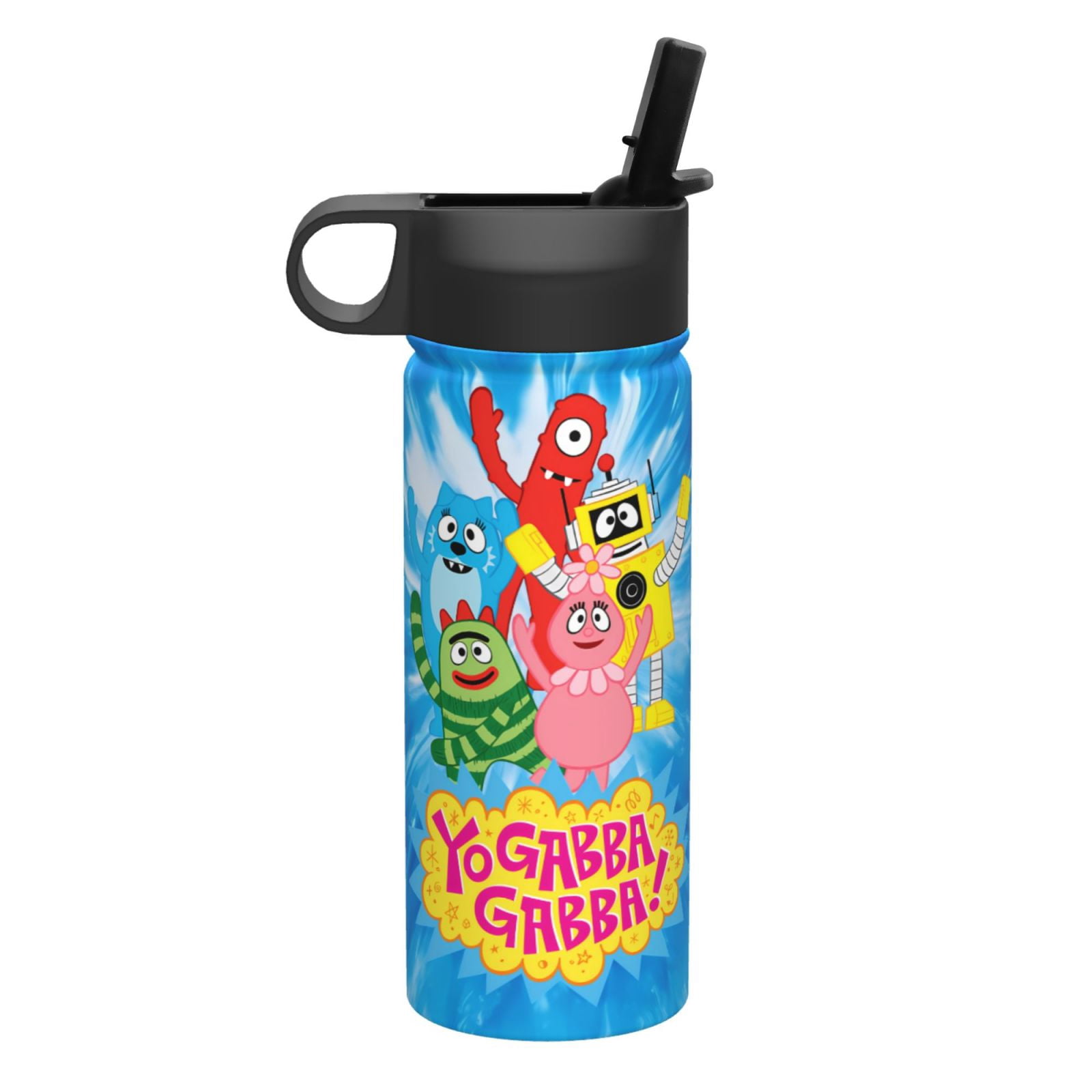 Yo Gabba Gabbaland Kids Insulated Water Bottle With Straw - 18 Oz ...