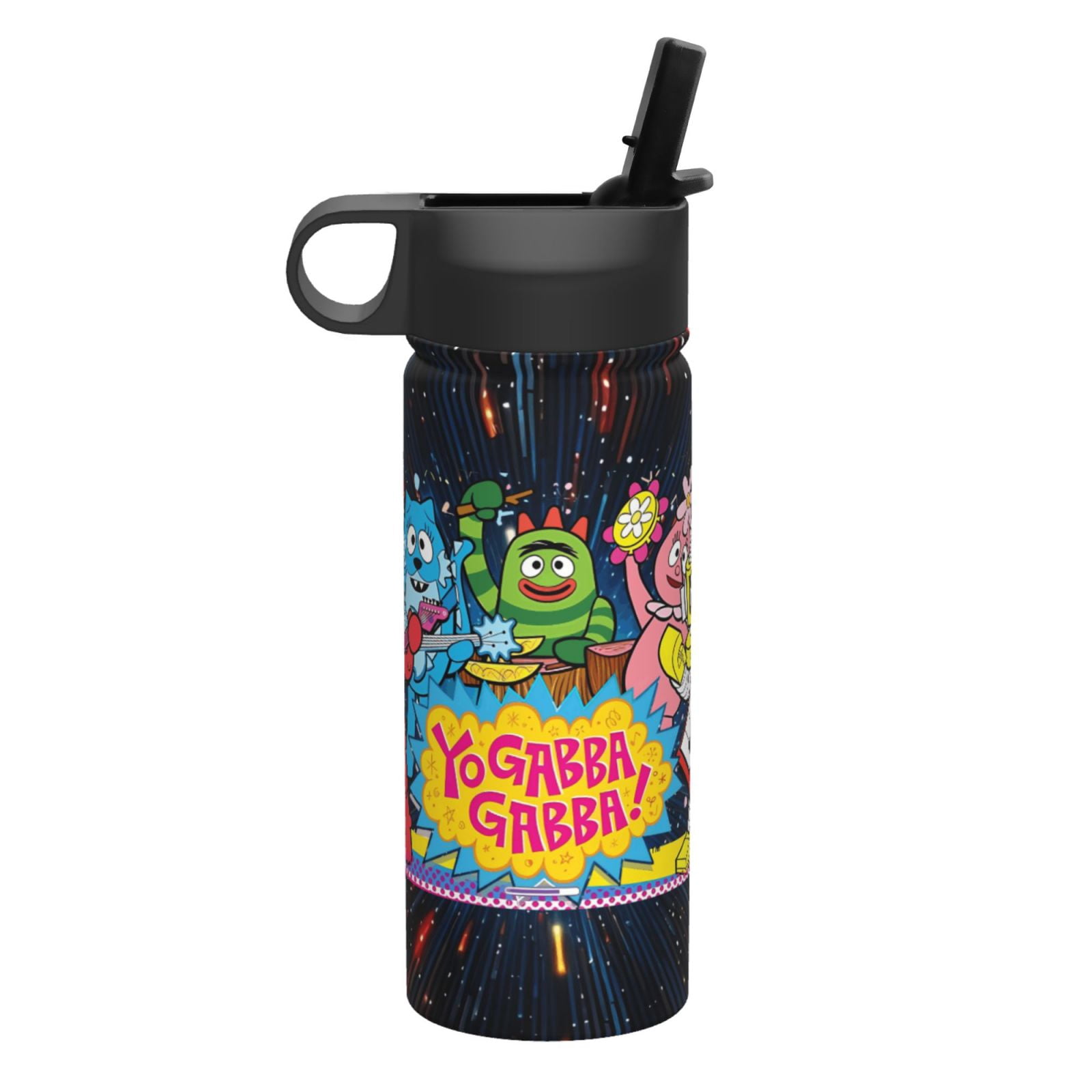 Yo Gabba Gabbaland Kids Insulated Water Bottle With Straw - 18 Oz ...