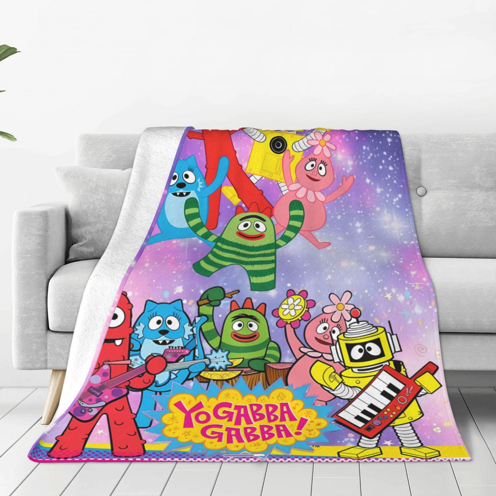 Yo Gabba Gabbaland Throw Blanket Couch Bed Sofa Soft Lightweight Warm ...
