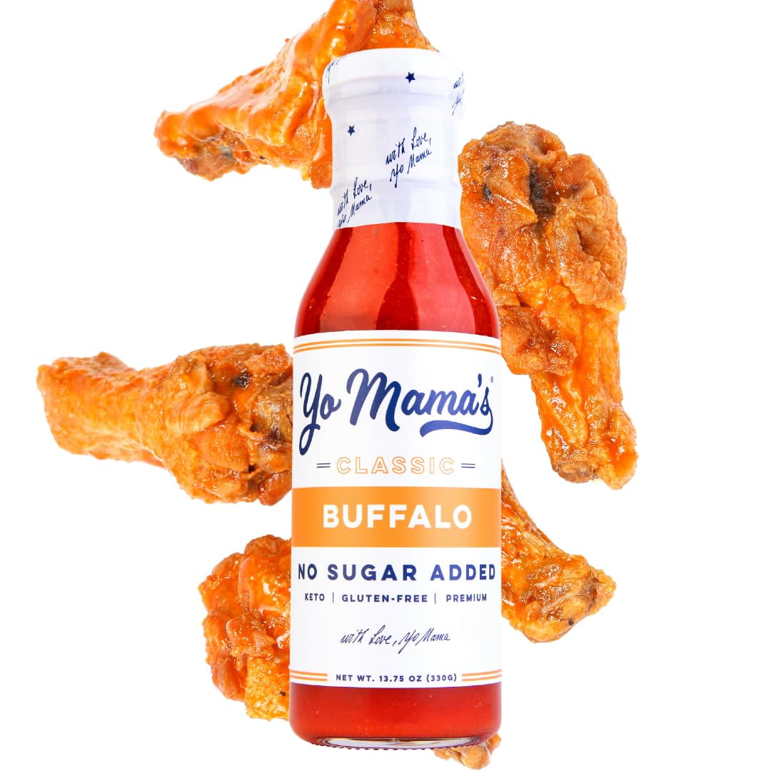 Yo Mama’s Foods Gourmet Keto Buffalo Dipping, Marinade & Wing Sauce ...