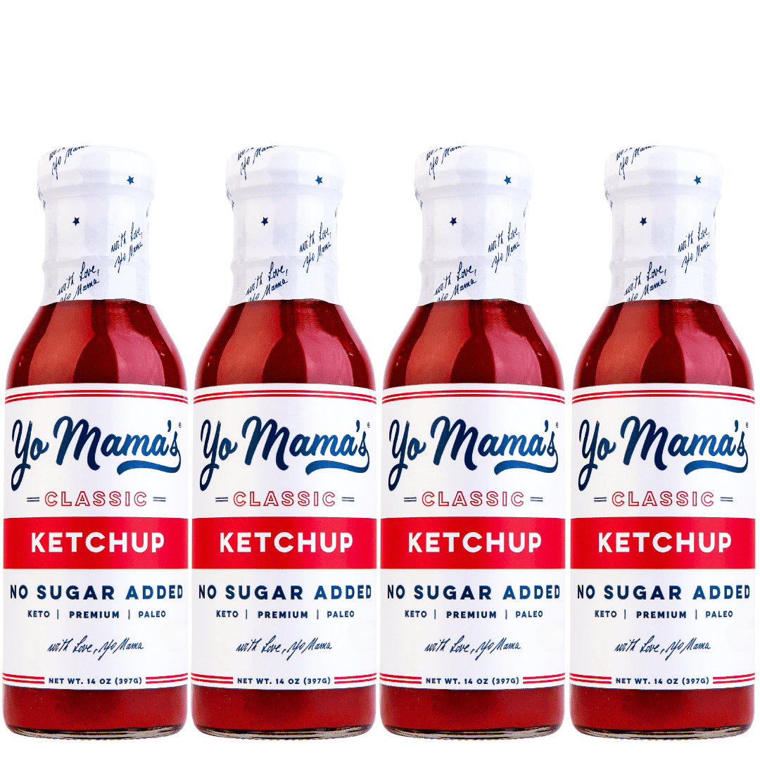 Keto Classic Ketchup by Yo Mama's Foods Pack of (4) - No Sugar Added ...