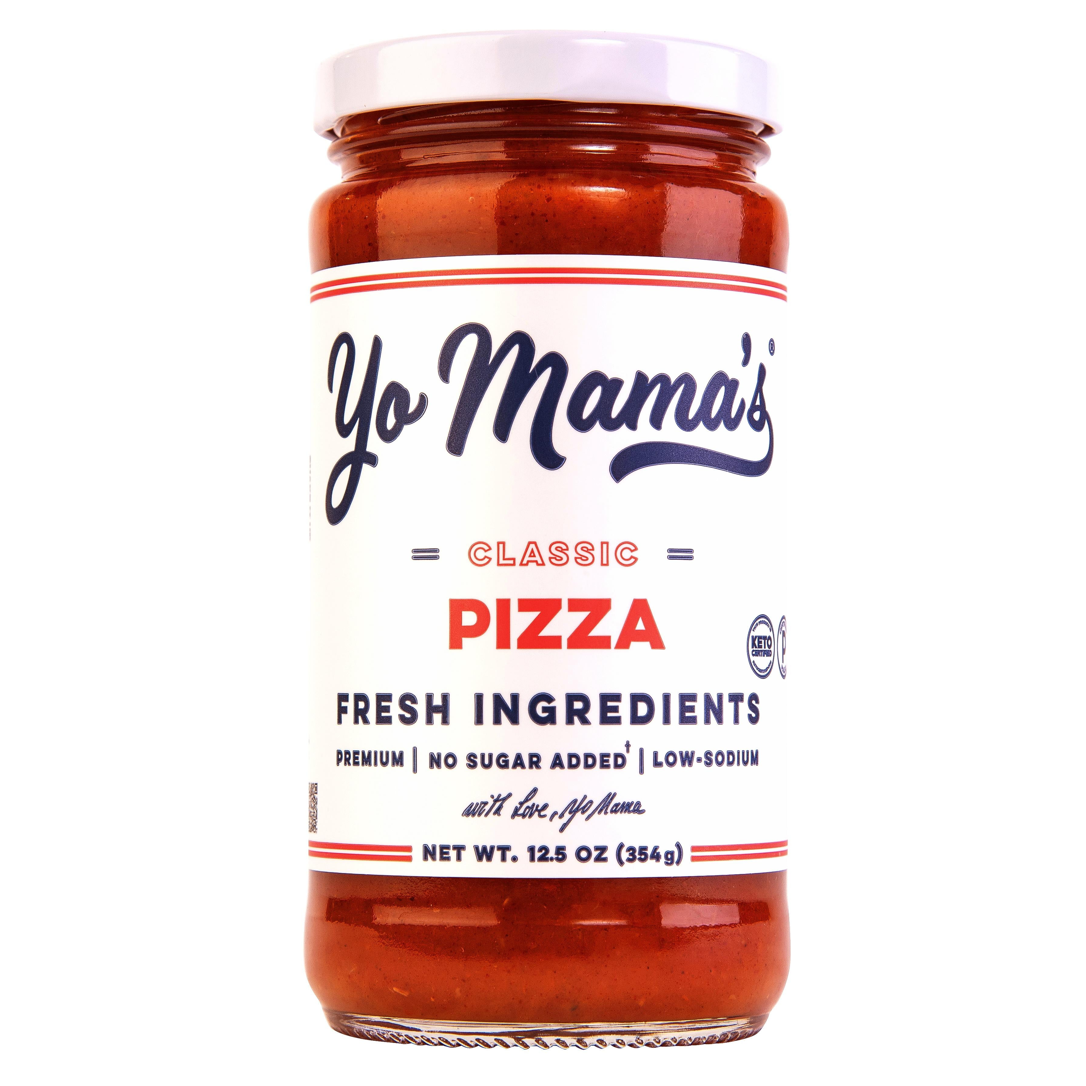 Yo Mama's Foods Keto Classic Pizza Sauce - No Sugar, Vegan, Gluten Free ...