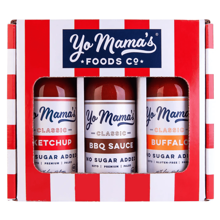Yo Mama’s Foods Healthy Keto Condiments Variety Pack, Spicy BBQ ...