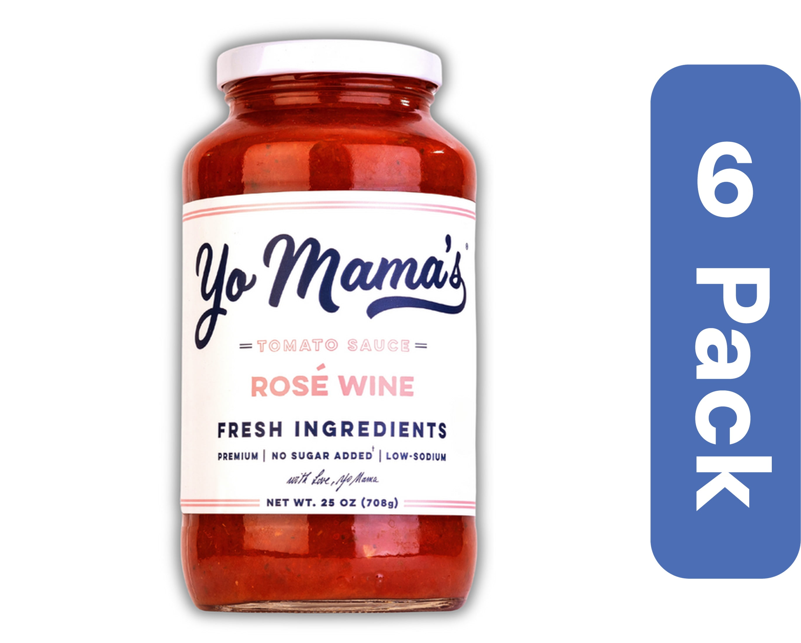 Yo Mama's Foods Rose Wine Tomato Sauce 25 oz (Pack Of 6) - Walmart.com