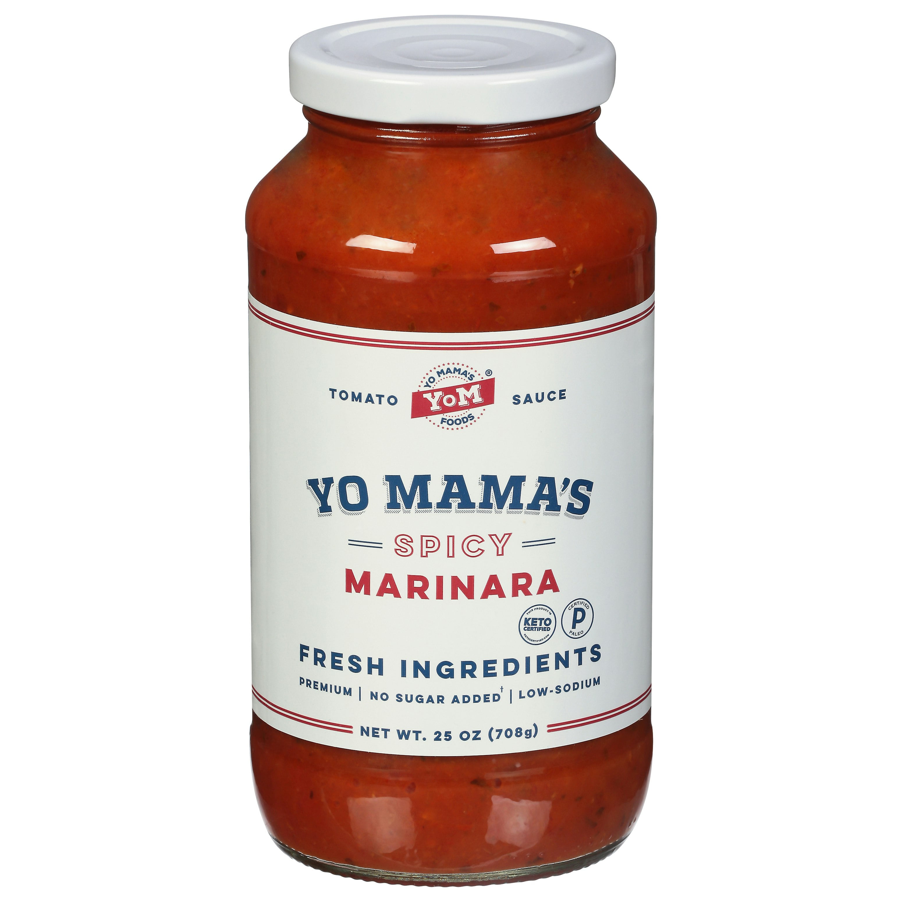 Yo Mama's Foods Spicy Marinara Sauce 25 oz (Pack Of 6) - Walmart.com