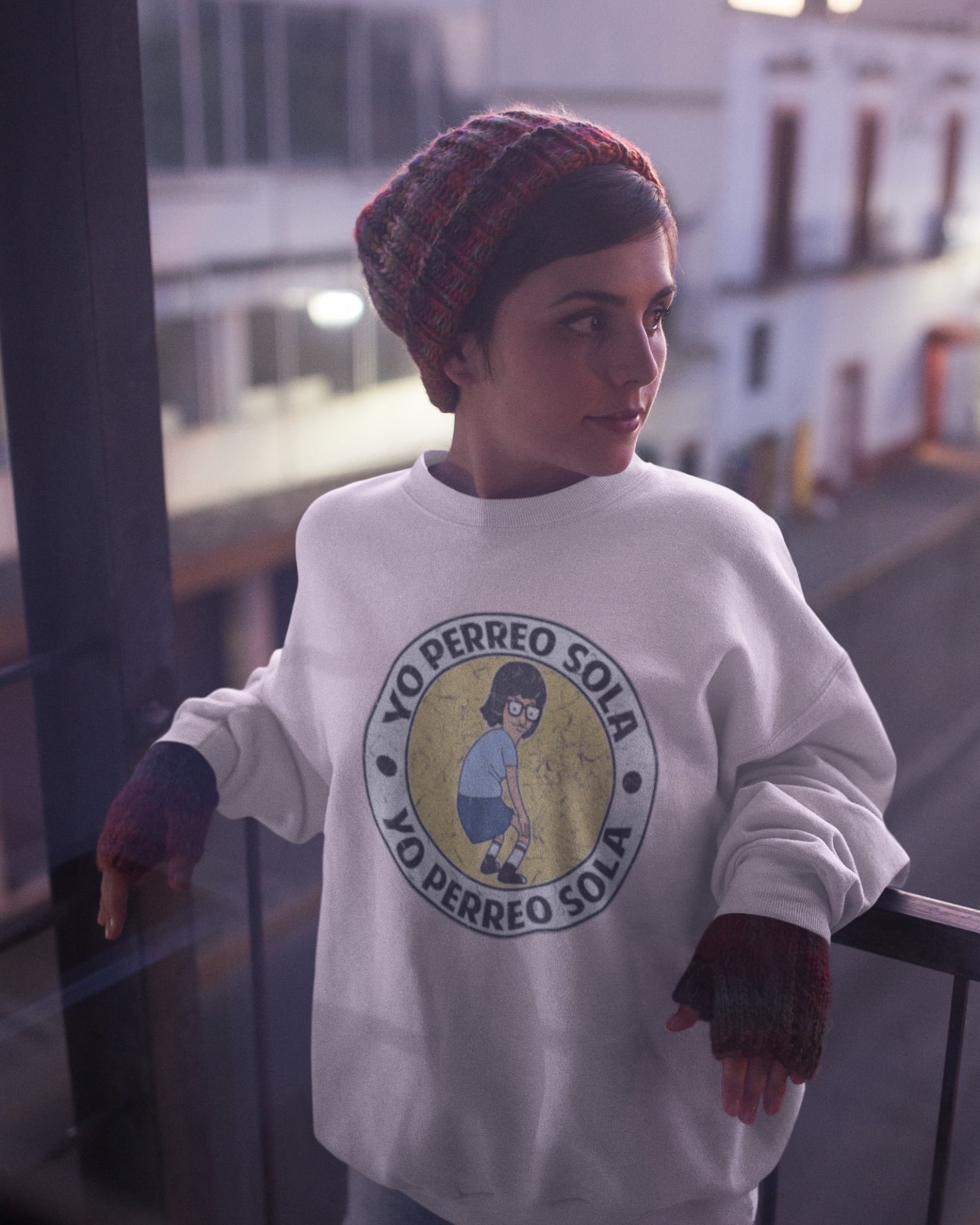 Yo Perreo Sola Comfy Crewneck Sweater | Dancing Bunny Lyric | Reggaeton ...