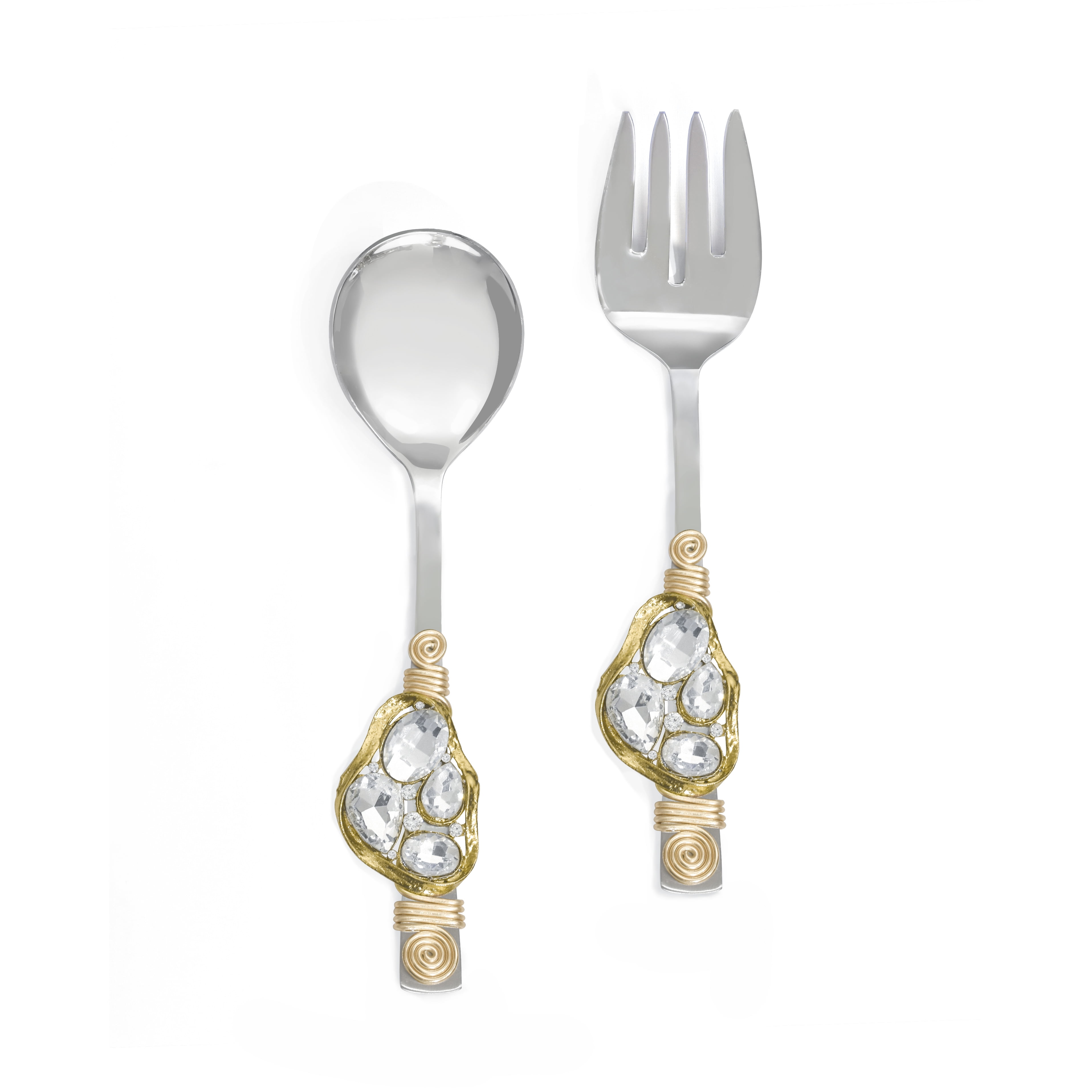 Yo Treasure Tiramisu Cumulus Crystal Stainless Steel Gold Crystal Salad ...
