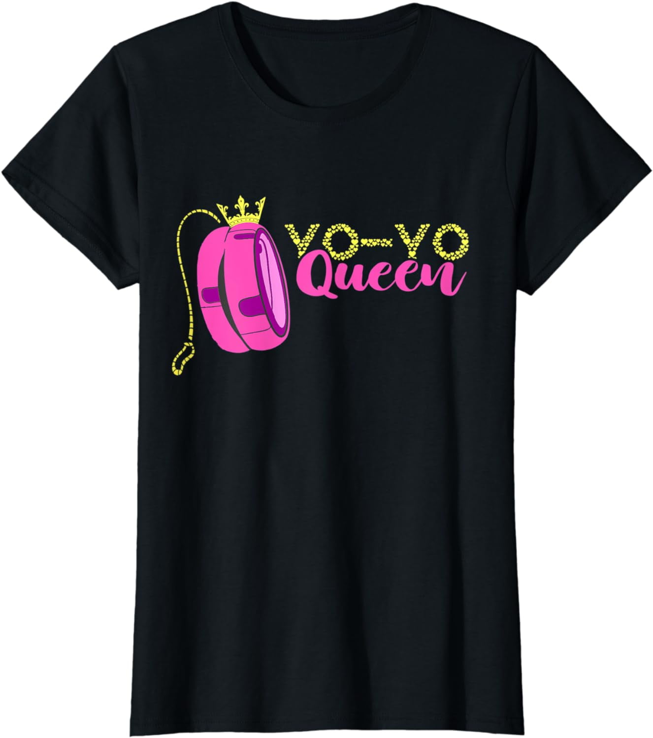 Yo-Yo Queen Yoyo Lover Crown Yoyo Player Old Games T-Shirt - Walmart.com