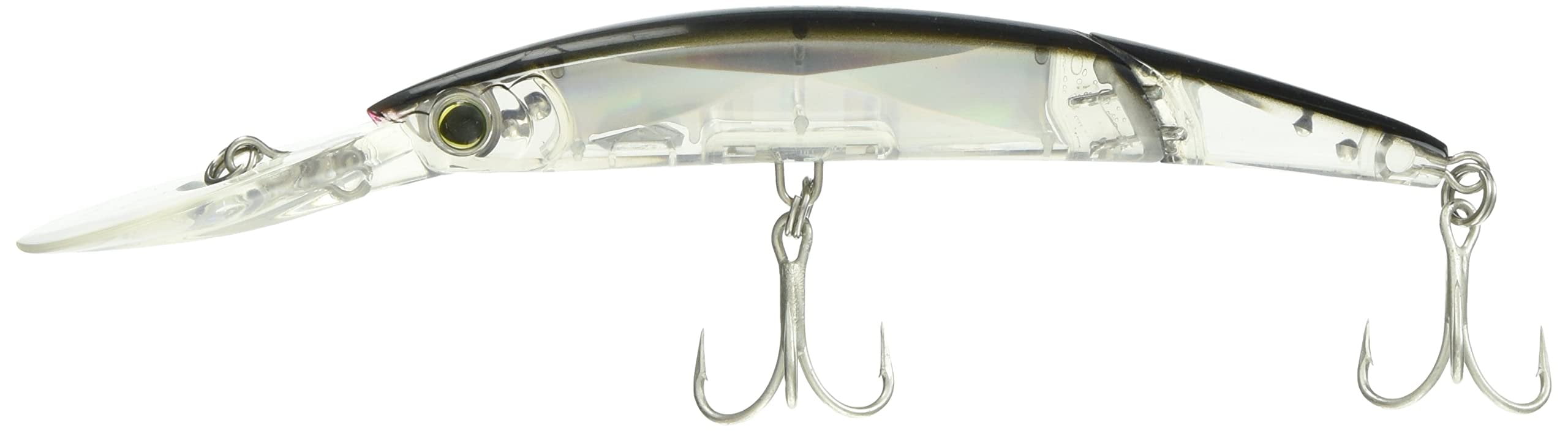 Yo-Zuri Crystal 3D Minnow Deep Diver Jointed Lure, Silver Black, 5-1/4 ...