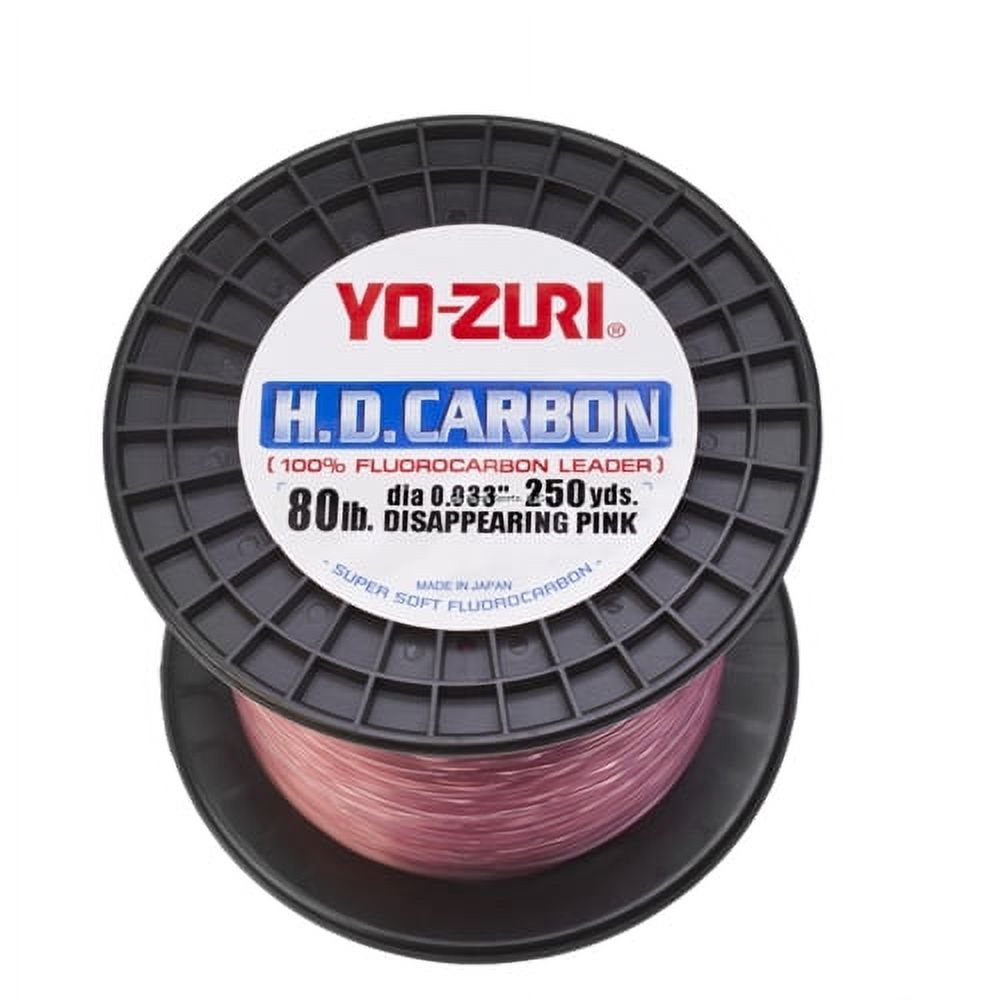 Yo-Zuri H.D.Carbon Fluorocarbon 100% Leader 250Yds 80Lbs 229M (0.847Mm) Disappearing Pink ...
