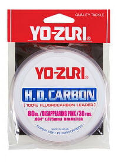 Yo-Zuri HD Disappearing Pink Fluorocarbon Leader 30YD 150LB - Walmart.com