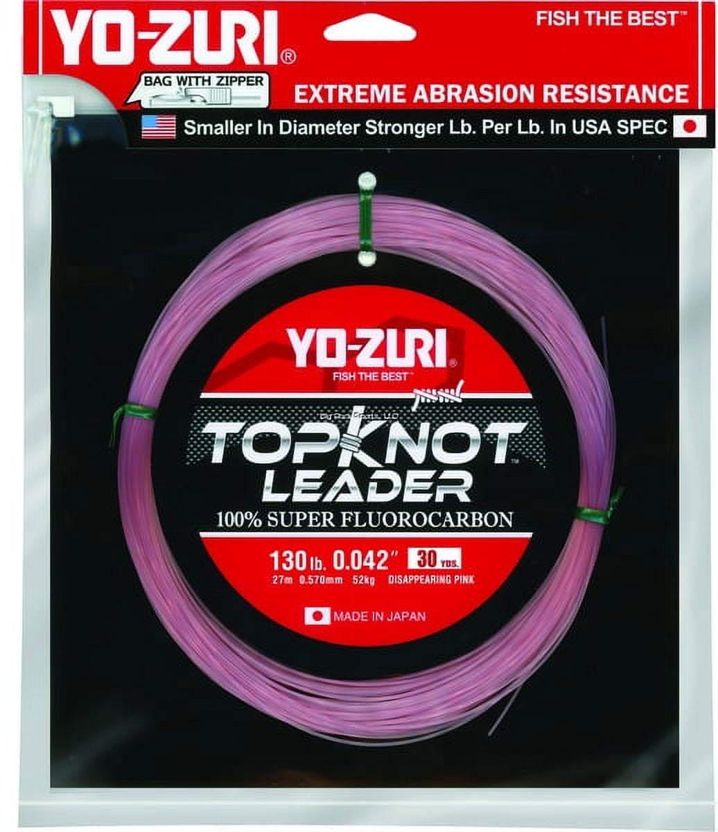 Yo-Zuri TK LD 130LB DP 30YD Fishing Pink Fluorocarbon Leader Line - Walmart.com
