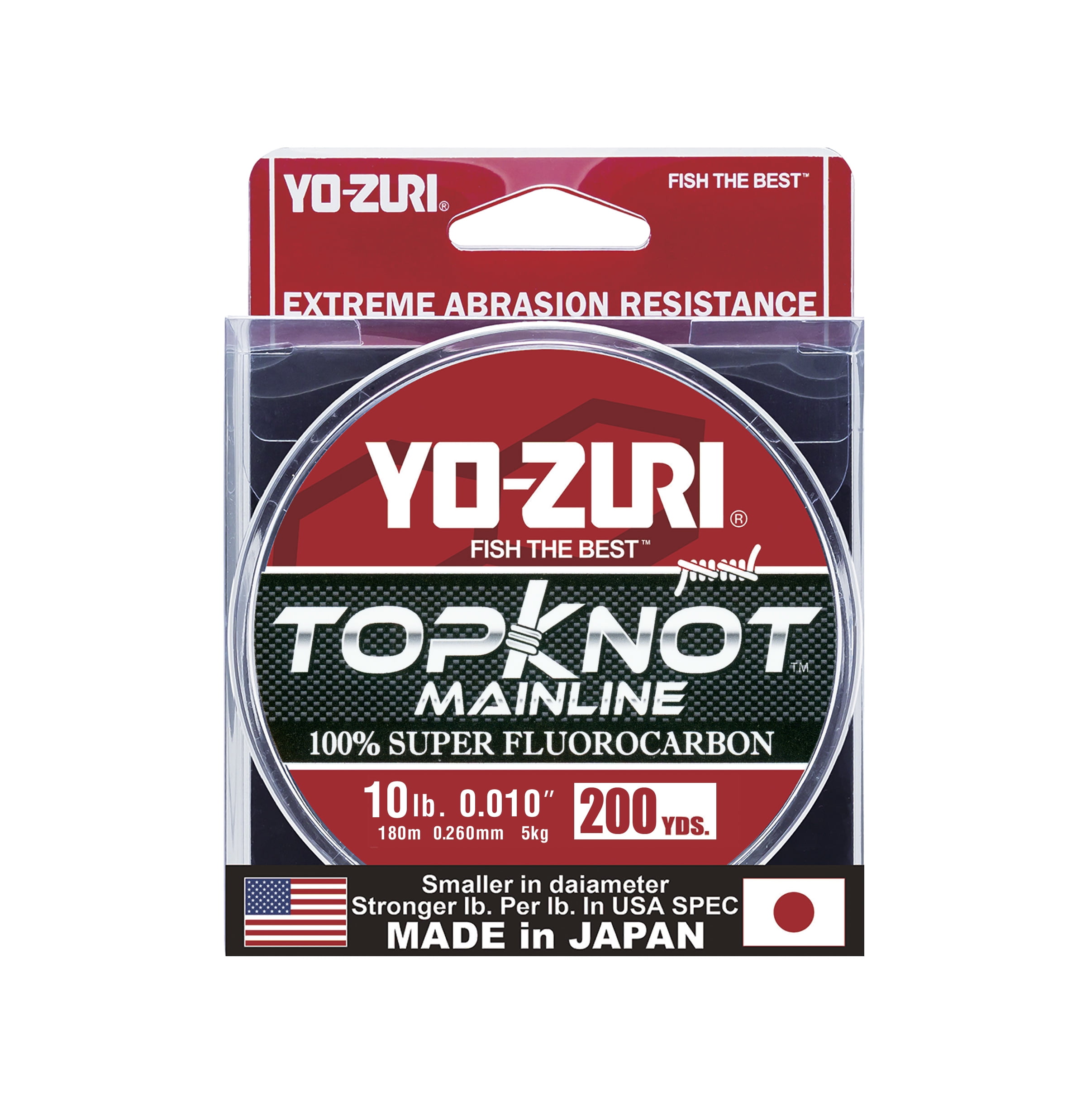 Yo-Zuri Topknot 100% Fluorocarbon Main Line 10lb 200yd Clear - Walmart.com